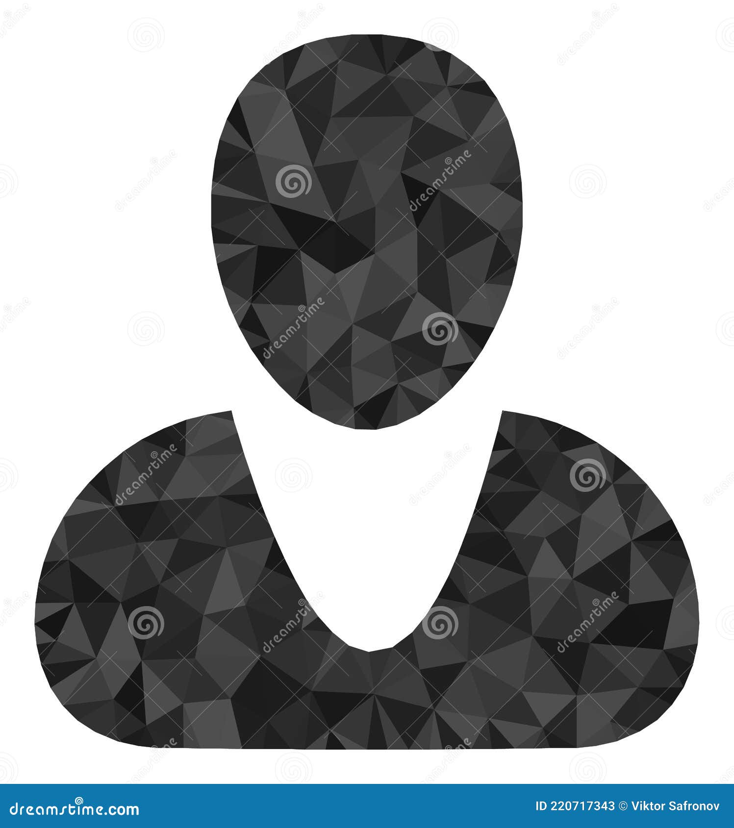 Guy Triangle Filled Icon stock vector. Illustration of polygonal ...