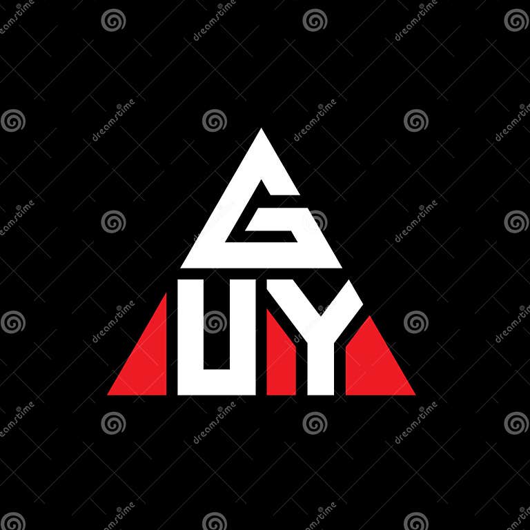 GUY Triangle Letter Logo Design with Triangle Shape. GUY Triangle Logo ...
