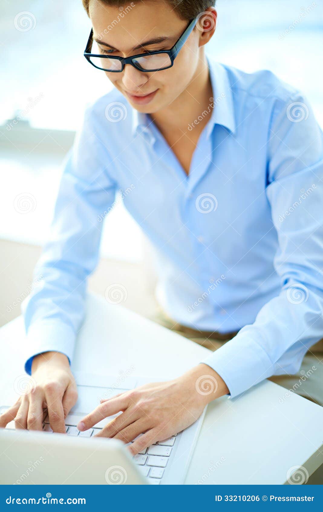 Guy typing stock photo. Image of formalwear, adult, educational - 33210206