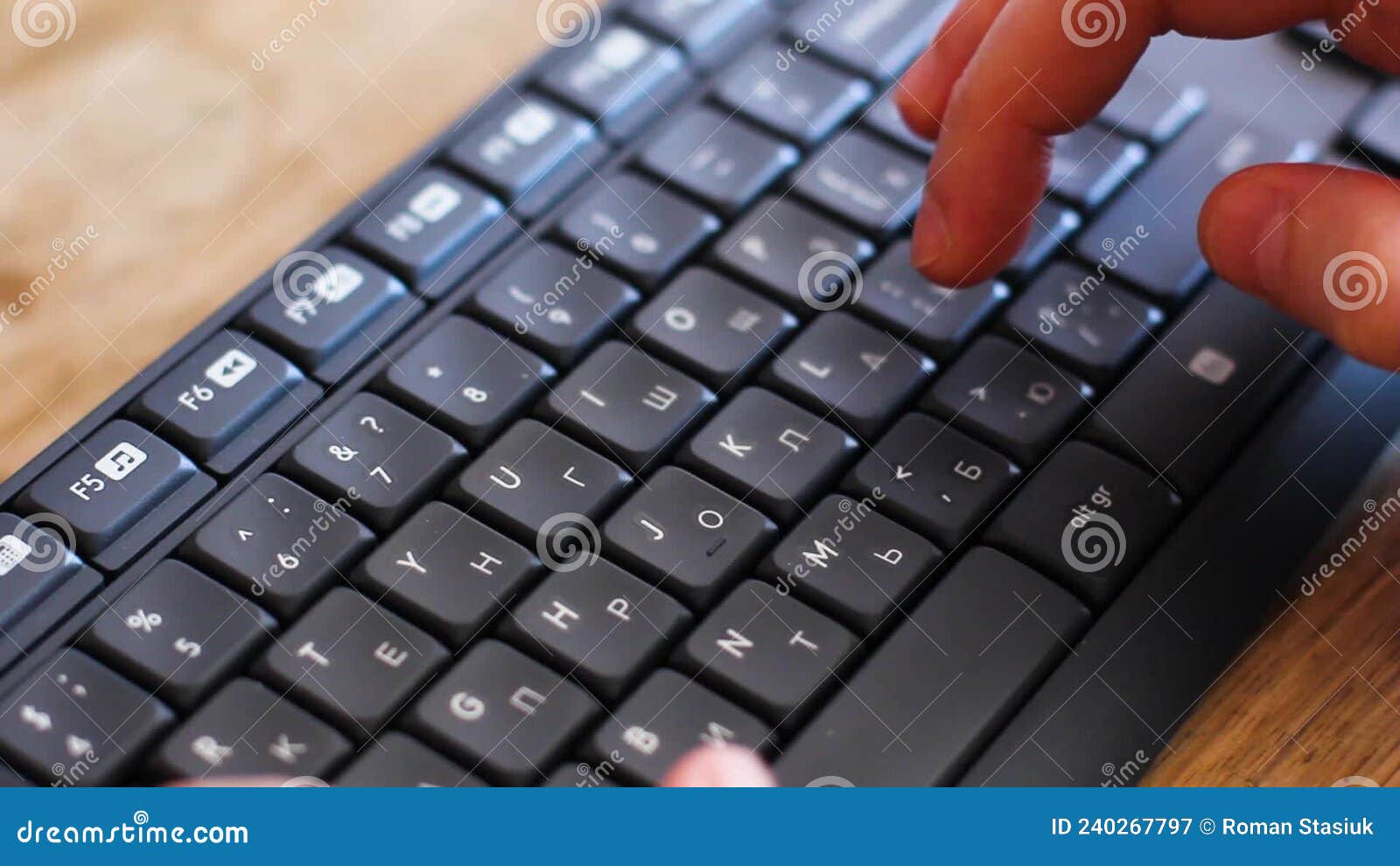 Guy Typing on the Keyboard Close-up Stock Video - Video of everyday ...