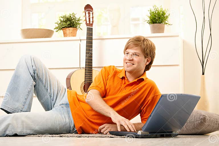 Guy using computer stock photo. Image of face, caucasian - 21446146