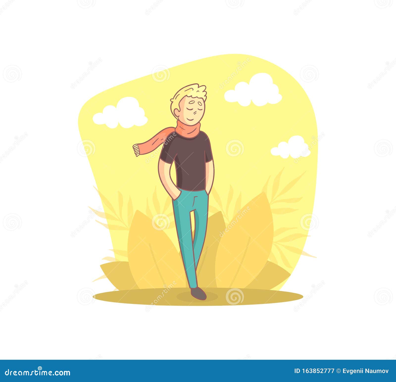 Person Enjoying Big Or Bigger Burger In Restaurant Or Fast Food Vector Cartoon Stick Figure