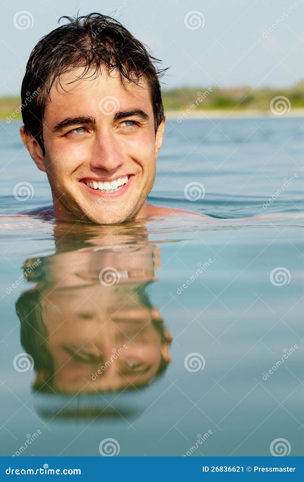 Guy in water stock image. Image of background, mood, joyful - 26836621