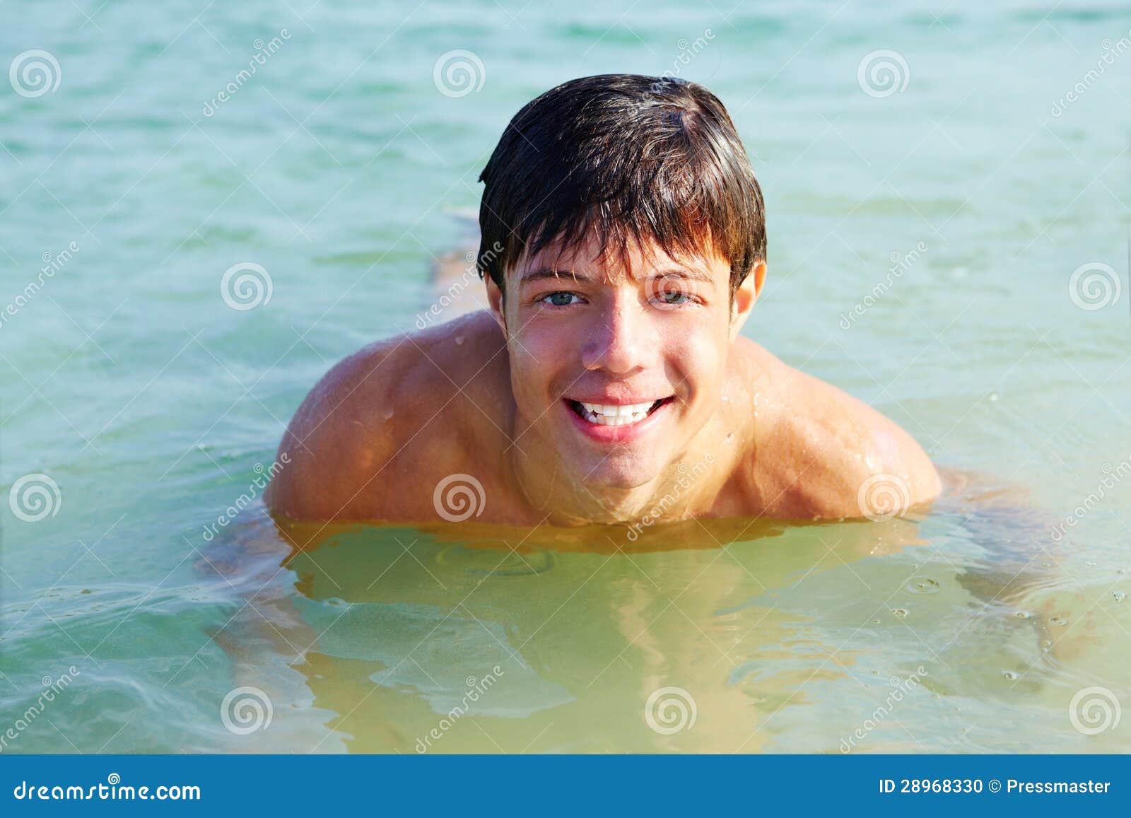 Guy in water stock photo. Image of face, joyful, adolescent - 28968330