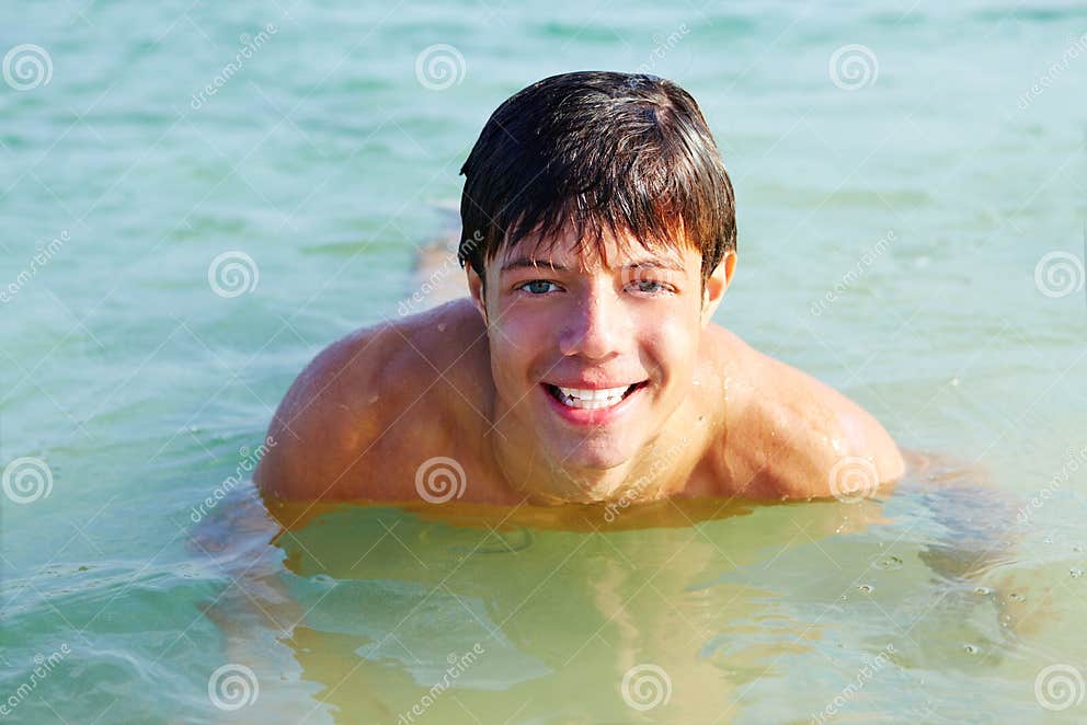 Guy in water stock photo. Image of face, joyful, adolescent - 28968330