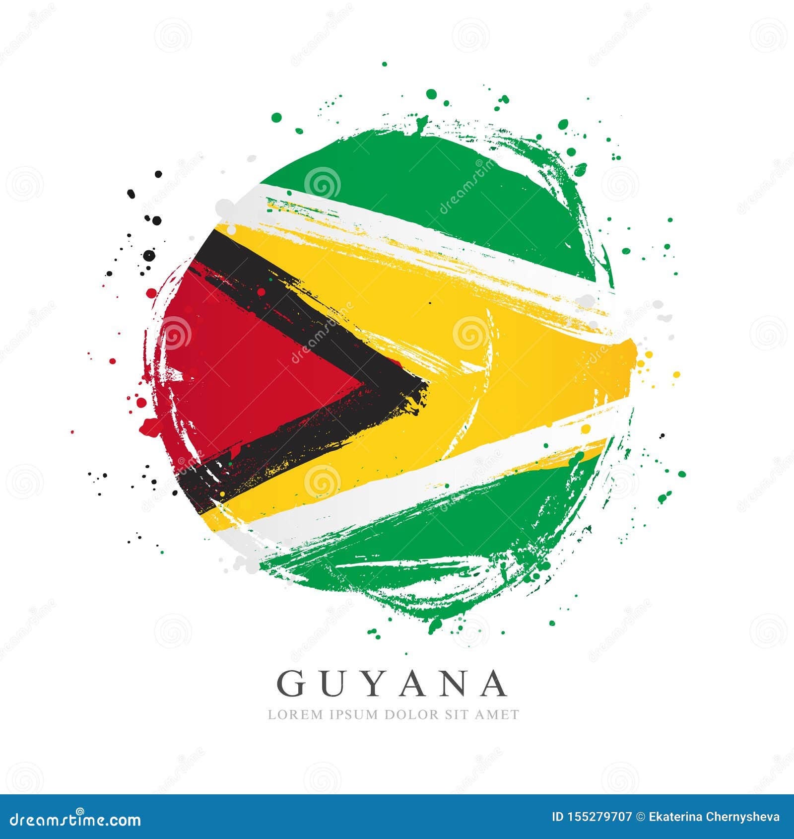 Guyana Circle Button Icon. Guyanese Round Badge Flag. 3D Realistic Isolated Vector Illustration ...