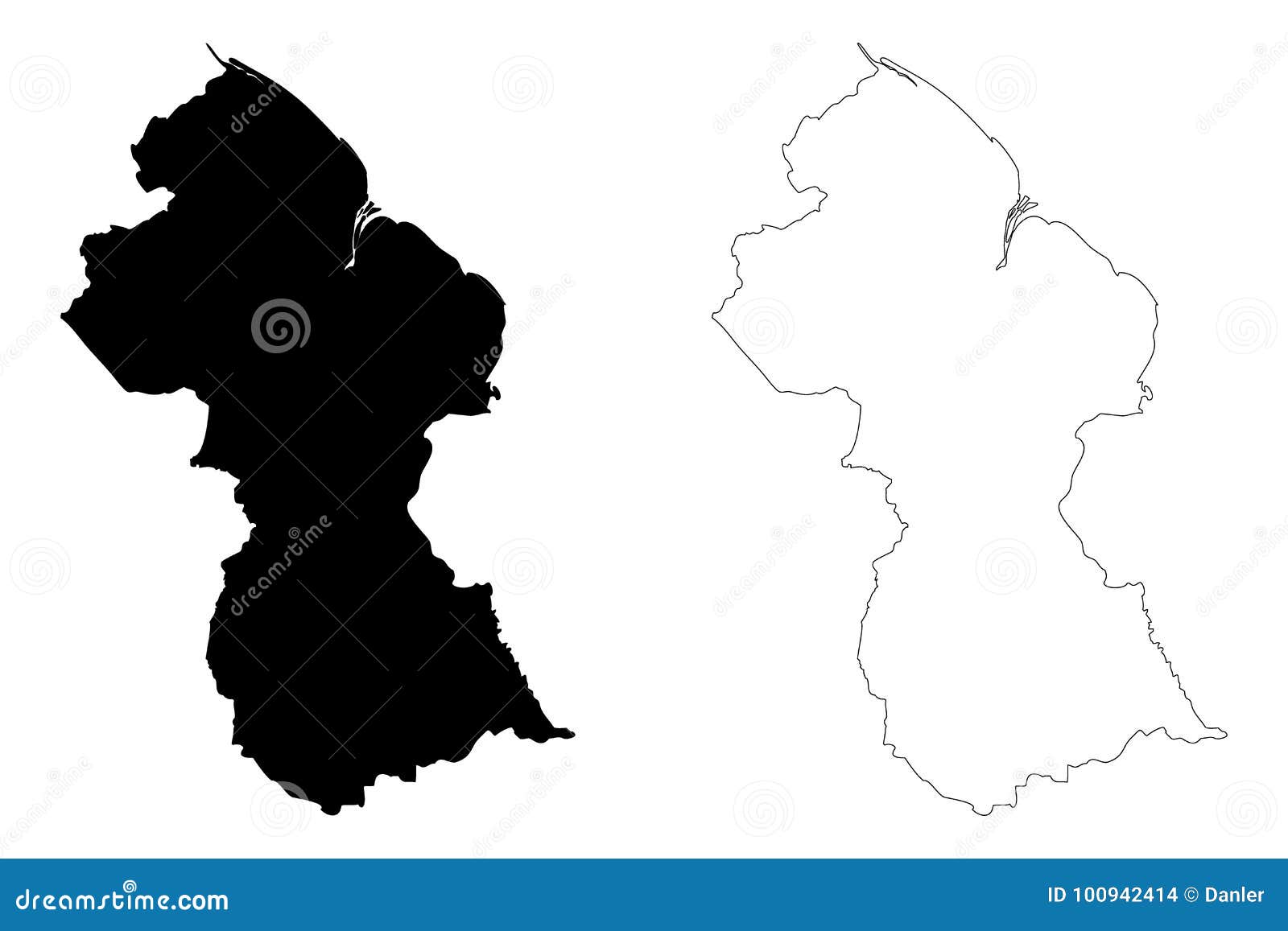 Guyana map vector stock vector. Illustration of banner - 100942414