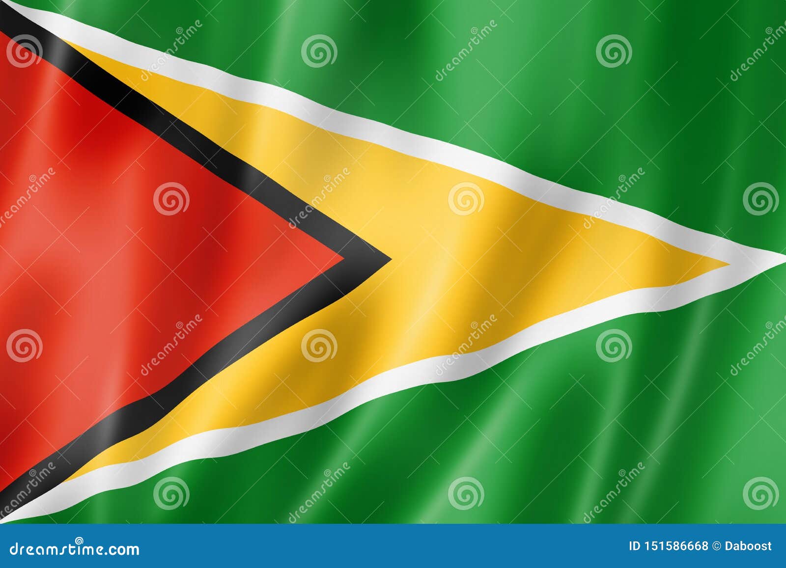Guyanese flag stock illustration. Illustration of guyana - 151586668