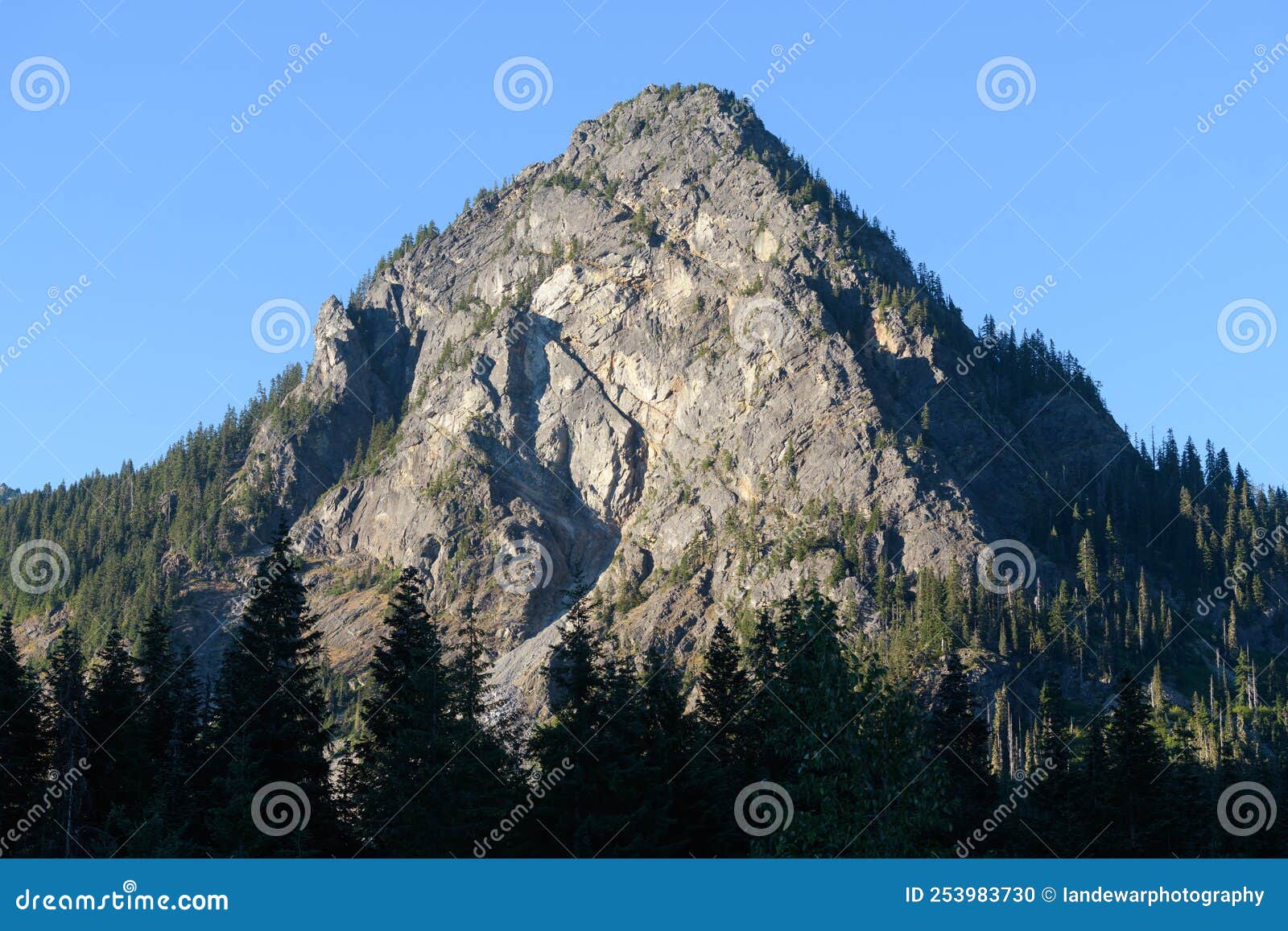 Guye Peak a Dominant Mountain Feature at Snoqualmie Pass Stock Photo ...