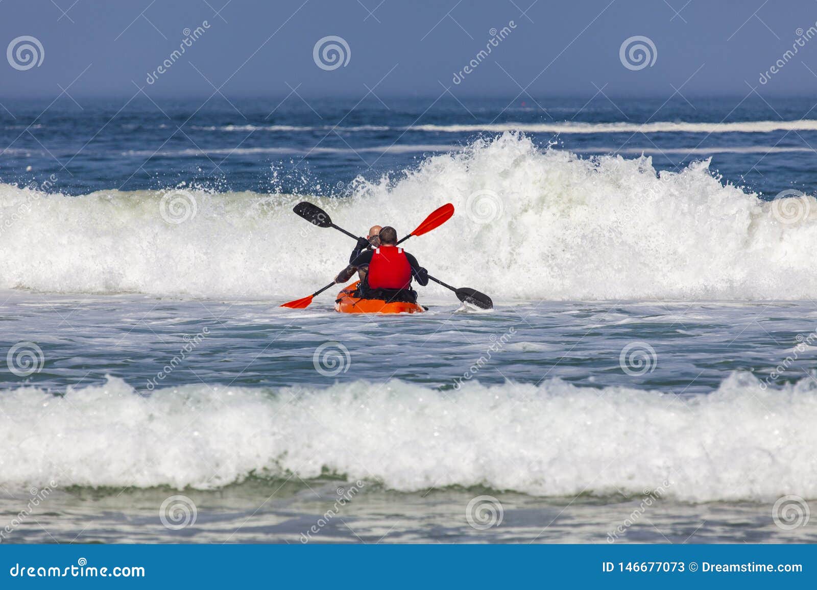 GUYS on KAYAKING PLAYA on the WAVES Editorial Stock Photo - Image of ...
