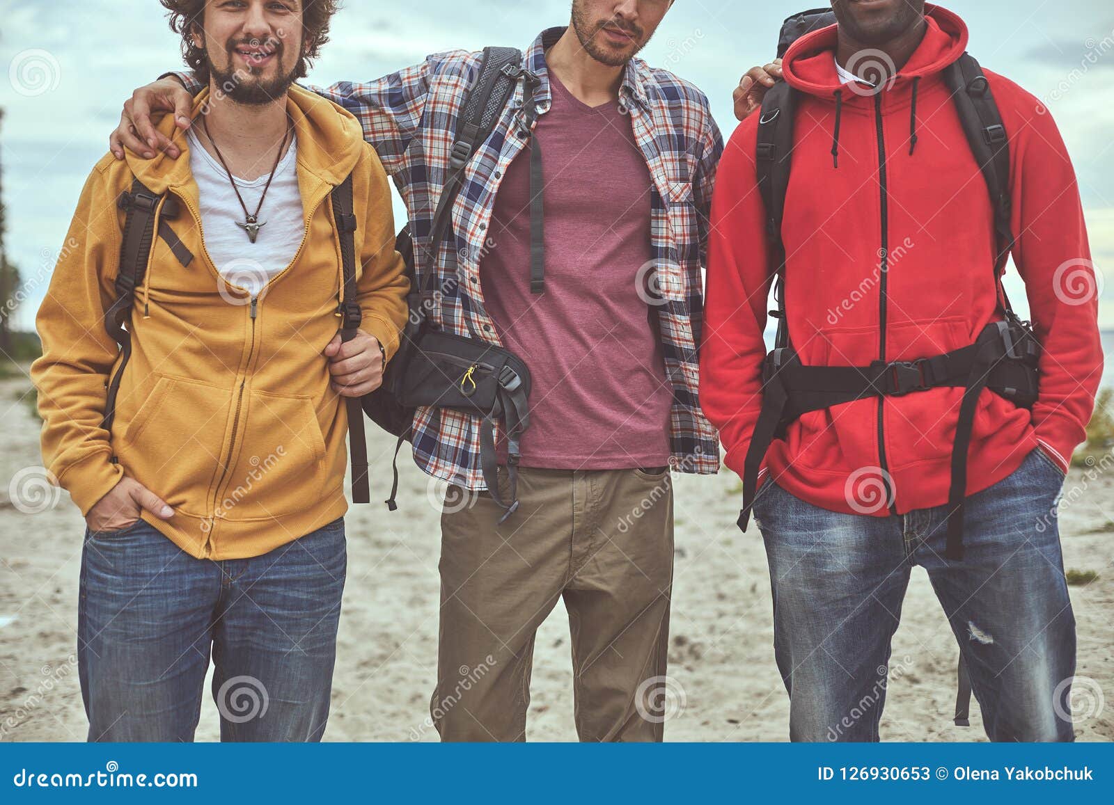 Guys Making a Pause during Their Adventure Stock Image - Image of ...