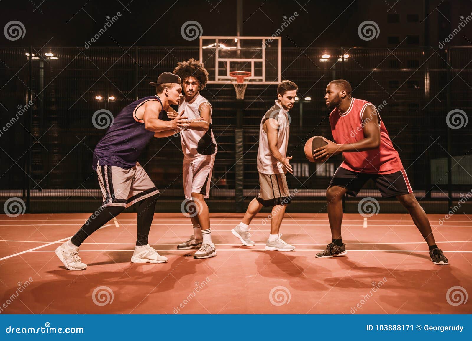 Guys playing basketball stock image. Image of african - 103888171