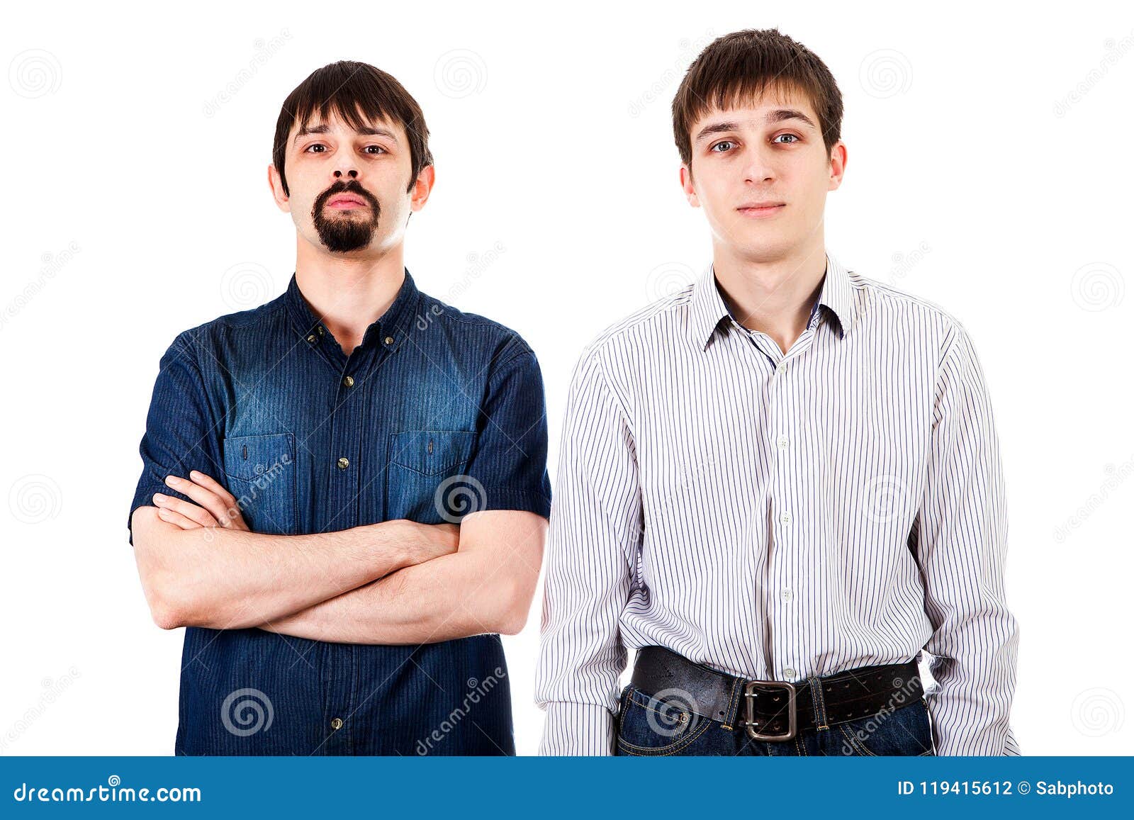 Guys Portrait isolated stock photo. Image of buddy, boyfriend - 119415612