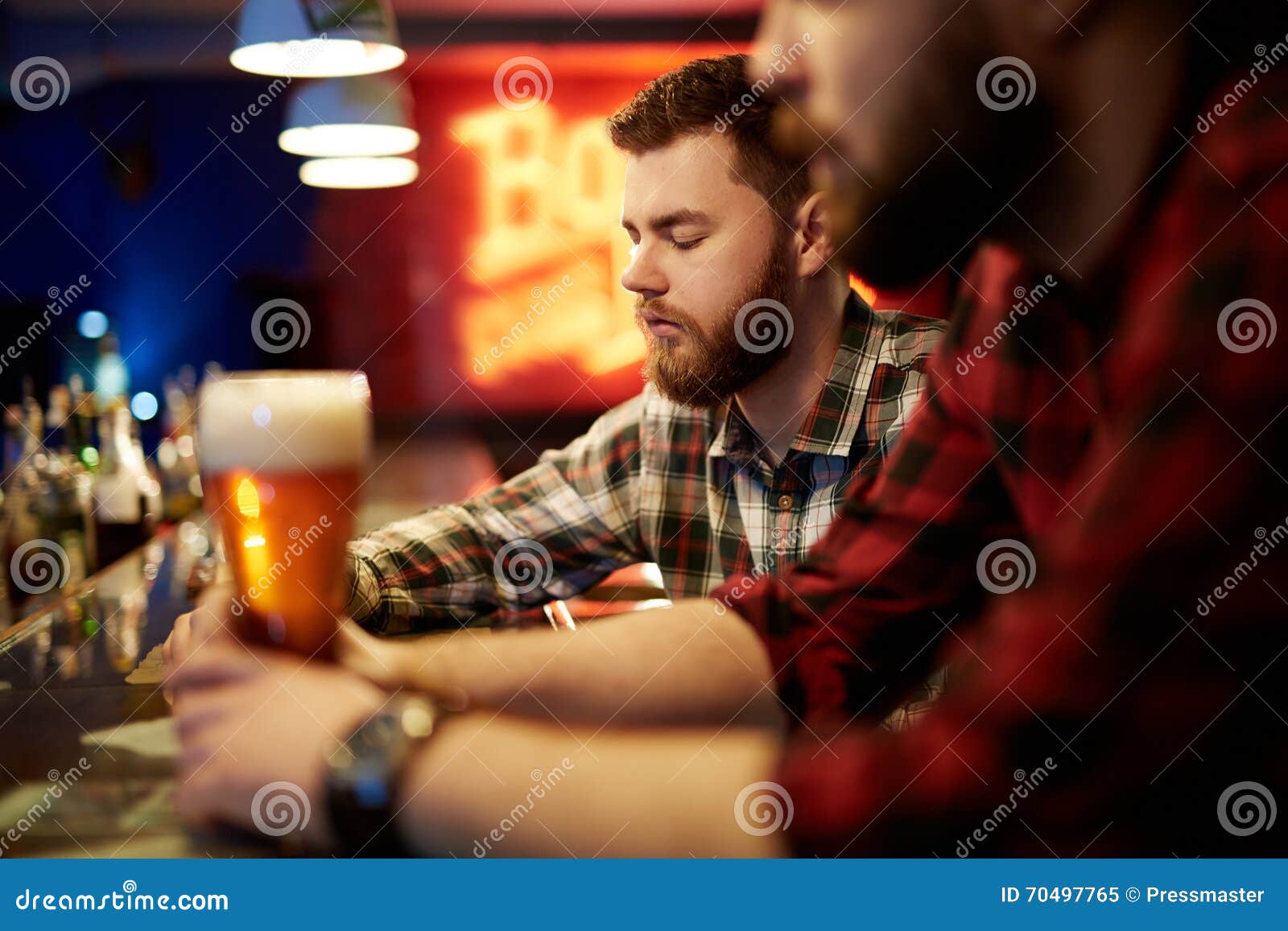 Guys in pub stock image. Image of young, calm, friends - 70497765