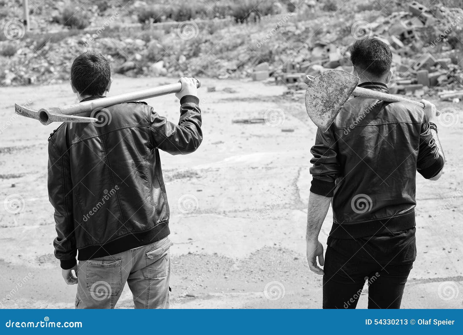 Guys with tools stock image. Image of outdoors, strong - 54330213