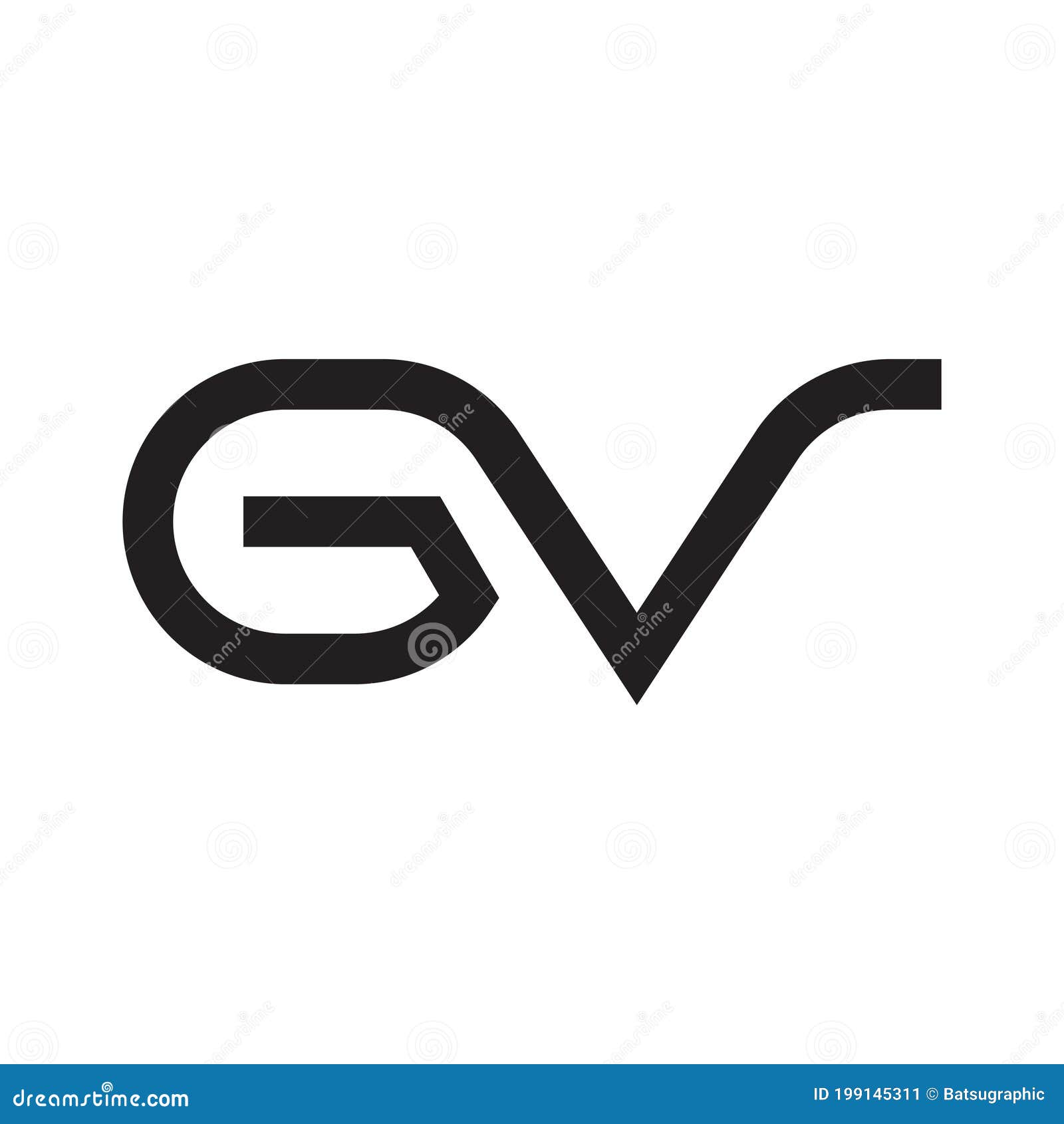 Gv Initial Letter Vector Logo Icon Stock Vector - Illustration of ...
