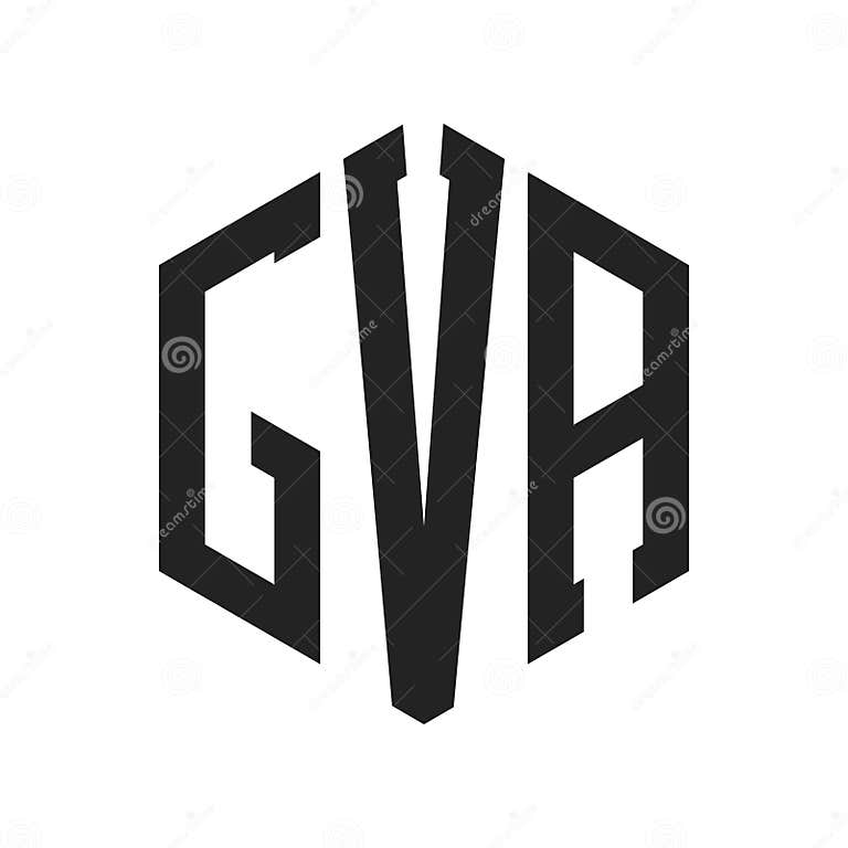 GVA Logo Design. Initial Letter GVA Monogram Logo Using Hexagon Shape ...