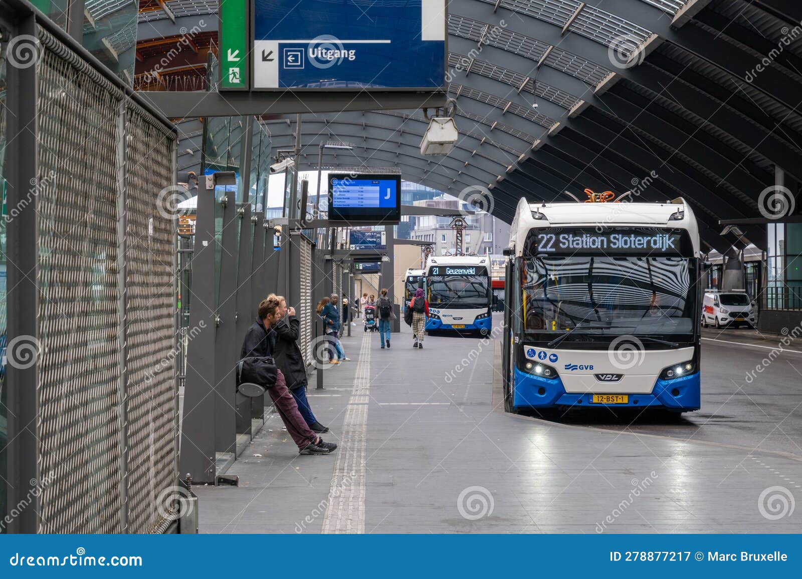 GVB Bus at Amsterdam Central Station Bus Station Editorial Photography ...