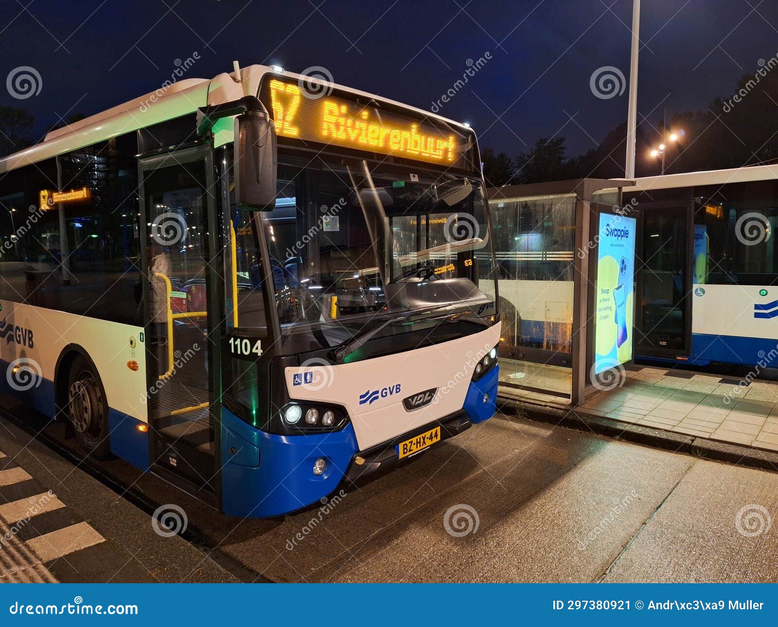GVB Bus at Beginning of Line at Lelylaan Station Editorial Photo ...
