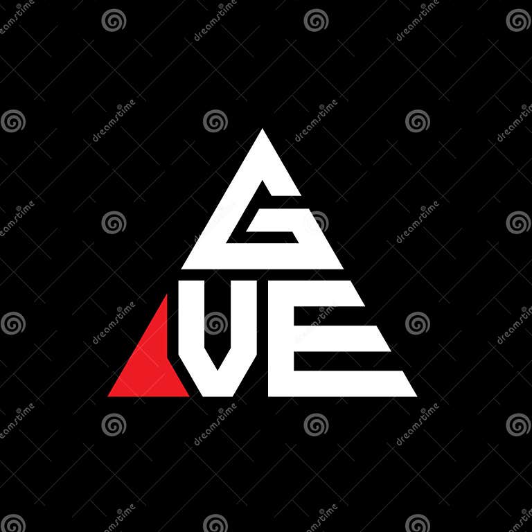 GVE Triangle Letter Logo Design with Triangle Shape. GVE Triangle Logo ...