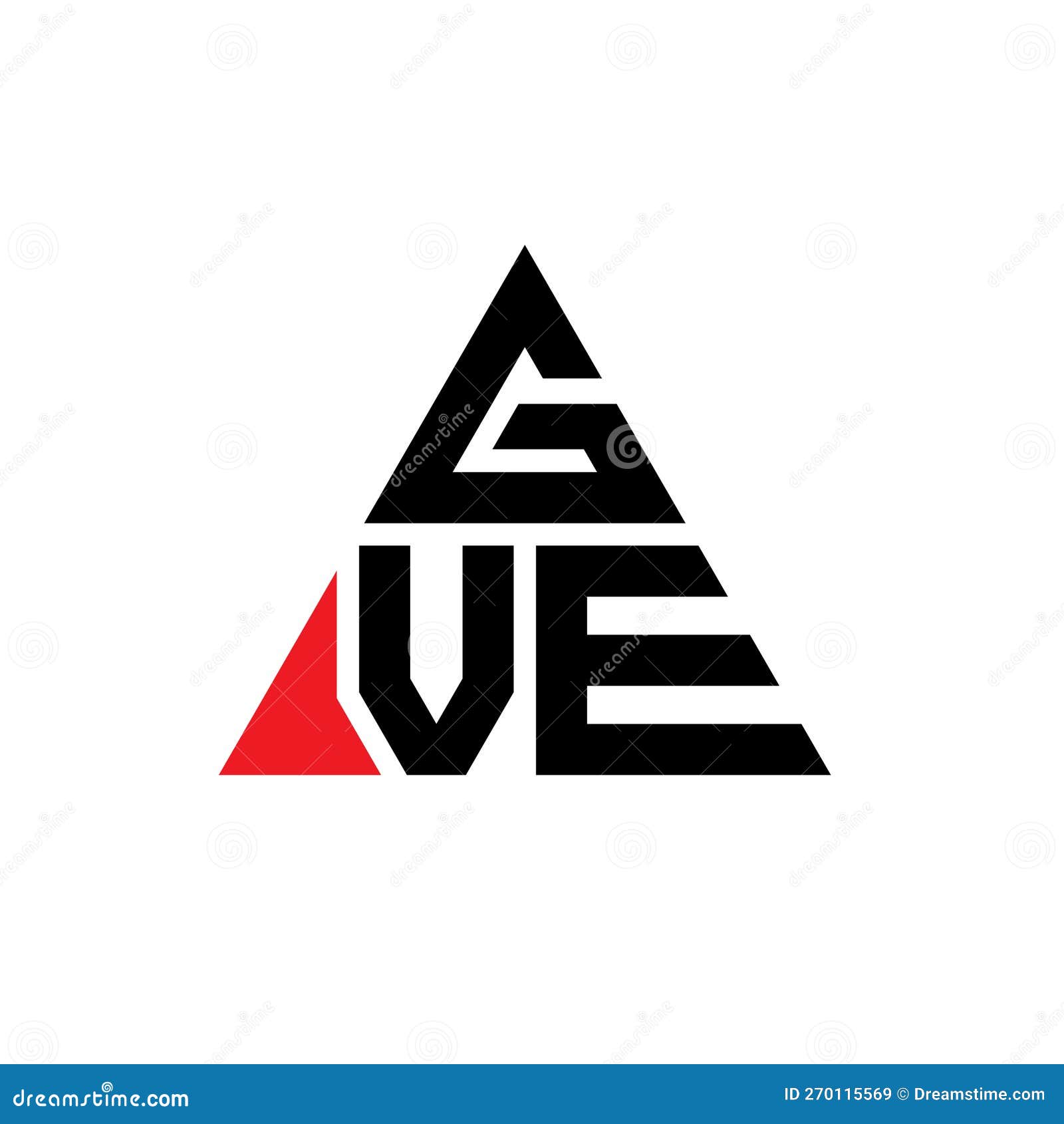 GVE Triangle Letter Logo Design with Triangle Shape. GVE Triangle Logo ...