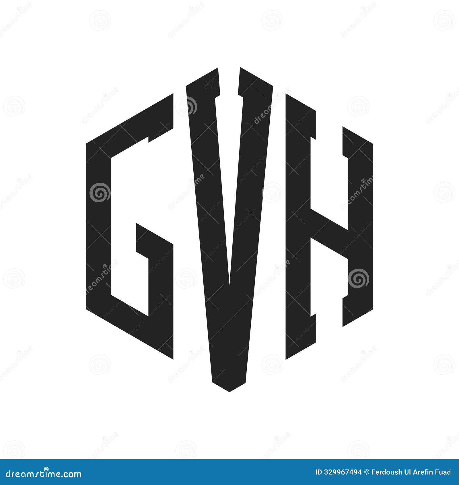 GVH Logo Design. Initial Letter GVH Monogram Logo Using Hexagon Shape ...
