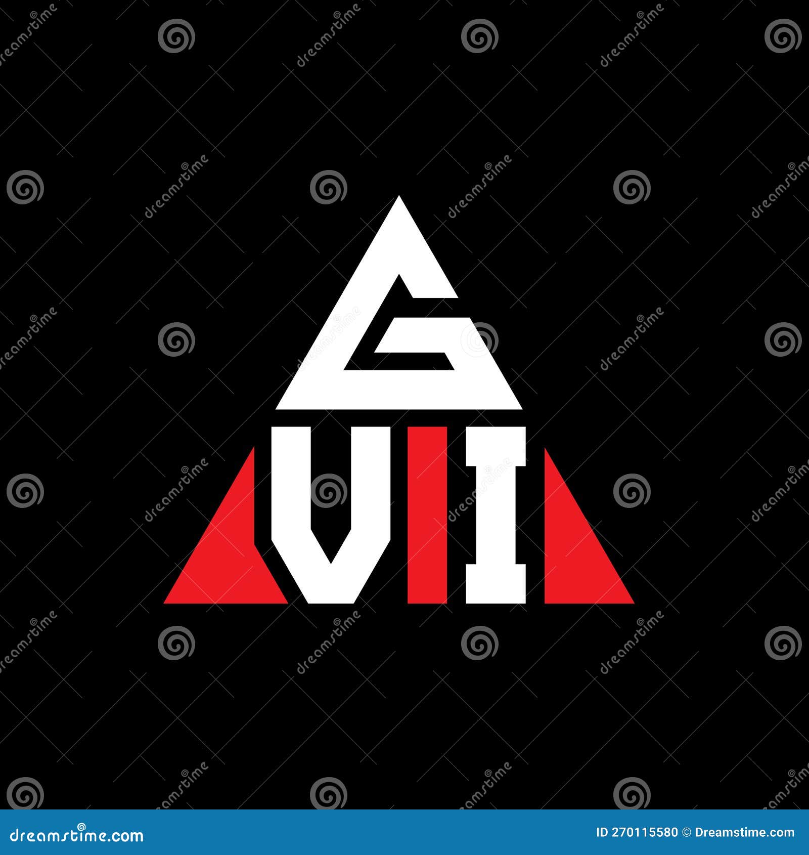 GVI Triangle Letter Logo Design With Triangle Shape. GVI Triangle Logo ...