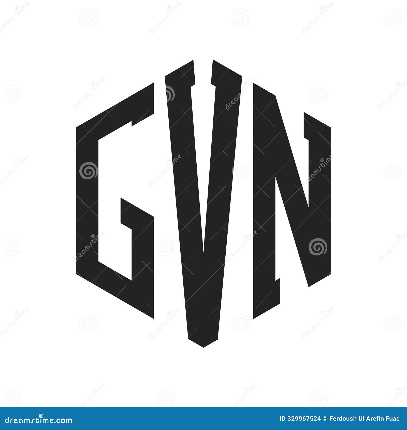 GVN Logo Design. Initial Letter GVN Monogram Logo Using Hexagon Shape ...