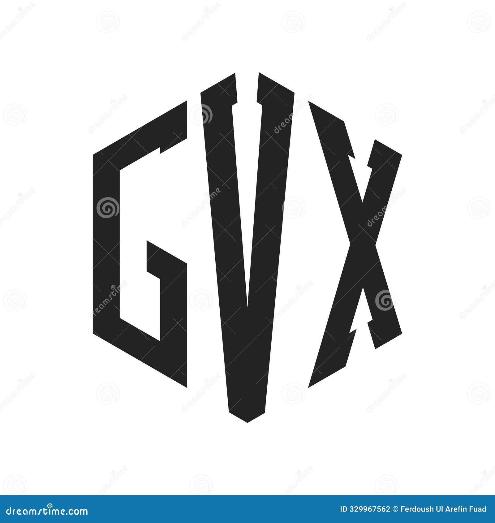 GVX Logo Design. Initial Letter GVX Monogram Logo Using Hexagon Shape ...
