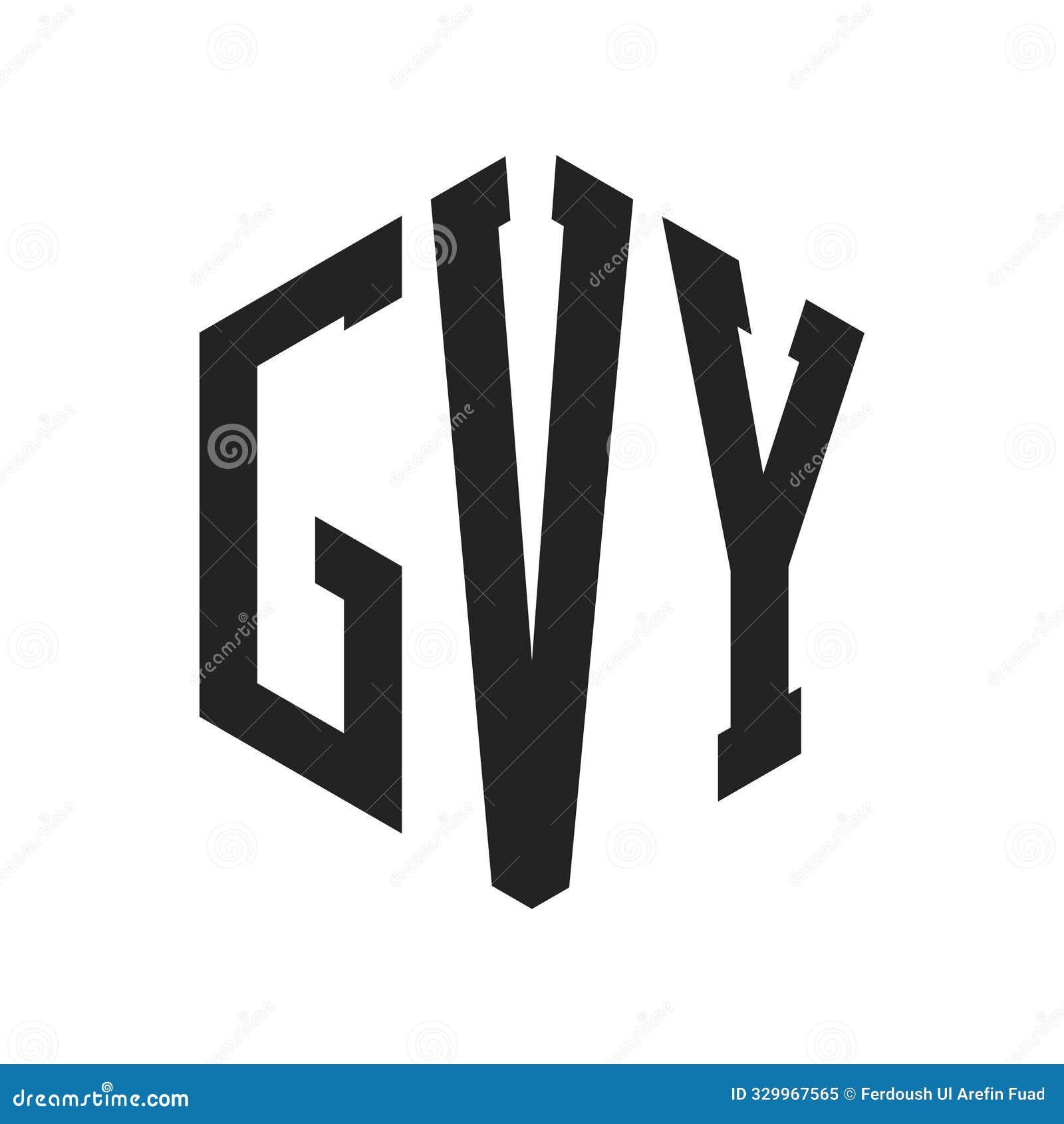 GVY Logo Design. Initial Letter GVY Monogram Logo Using Hexagon Shape ...
