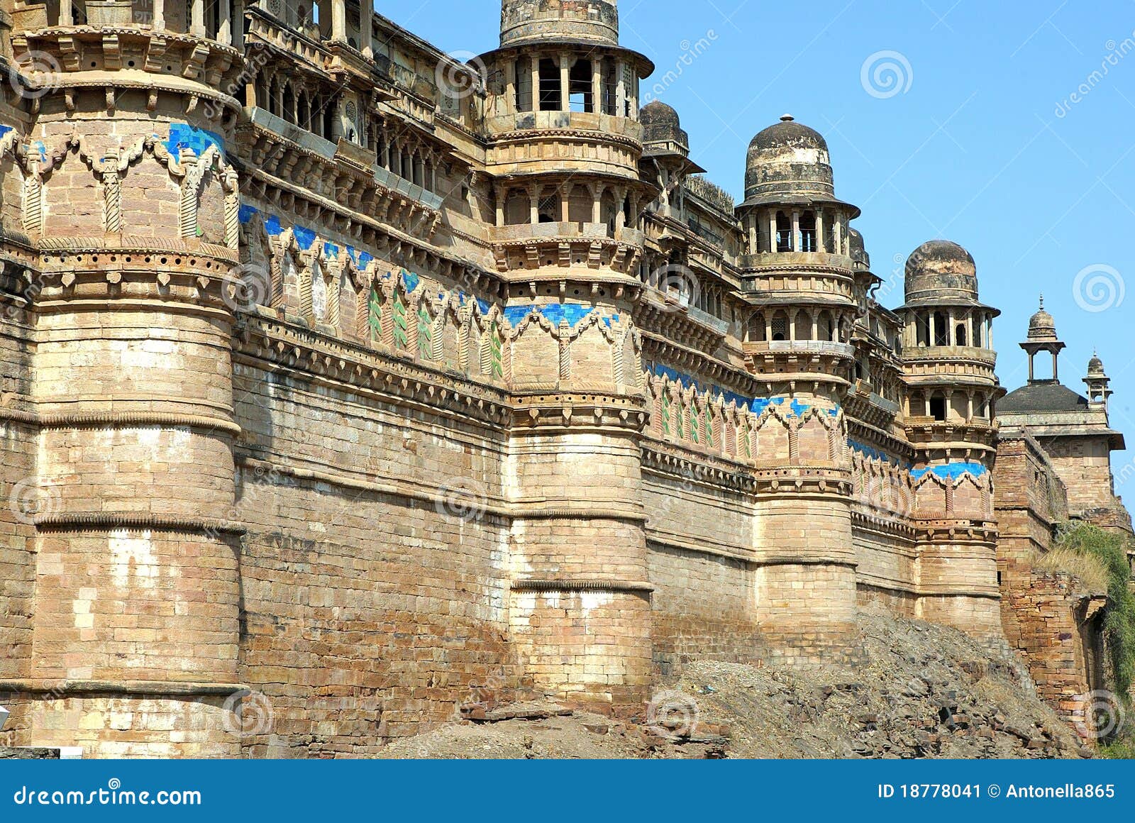 Gwalior Fort stock image. Image of building, tourism - 18778041