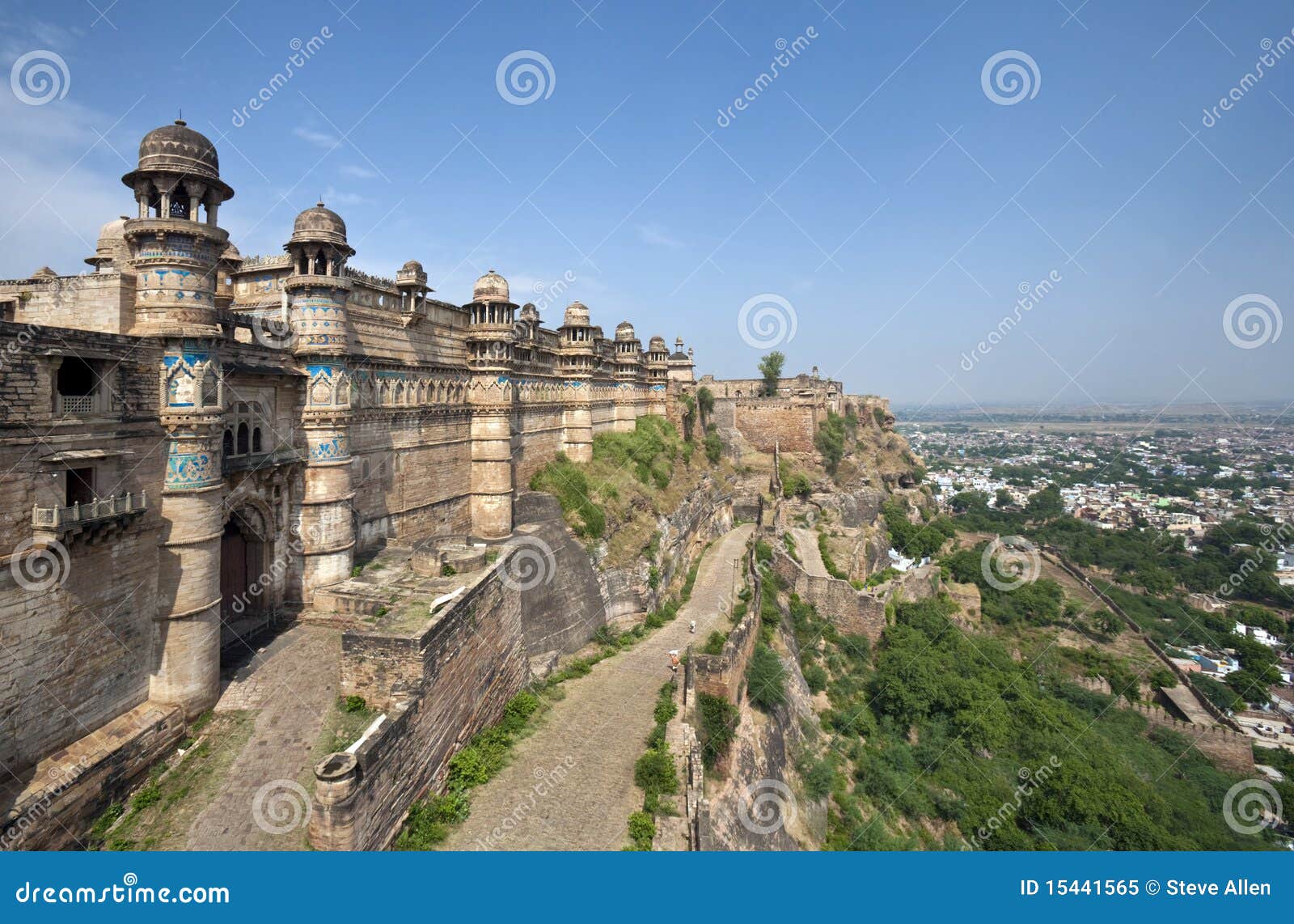 Gwalior Fort Jain Temple Statue In India Stock Photography ...