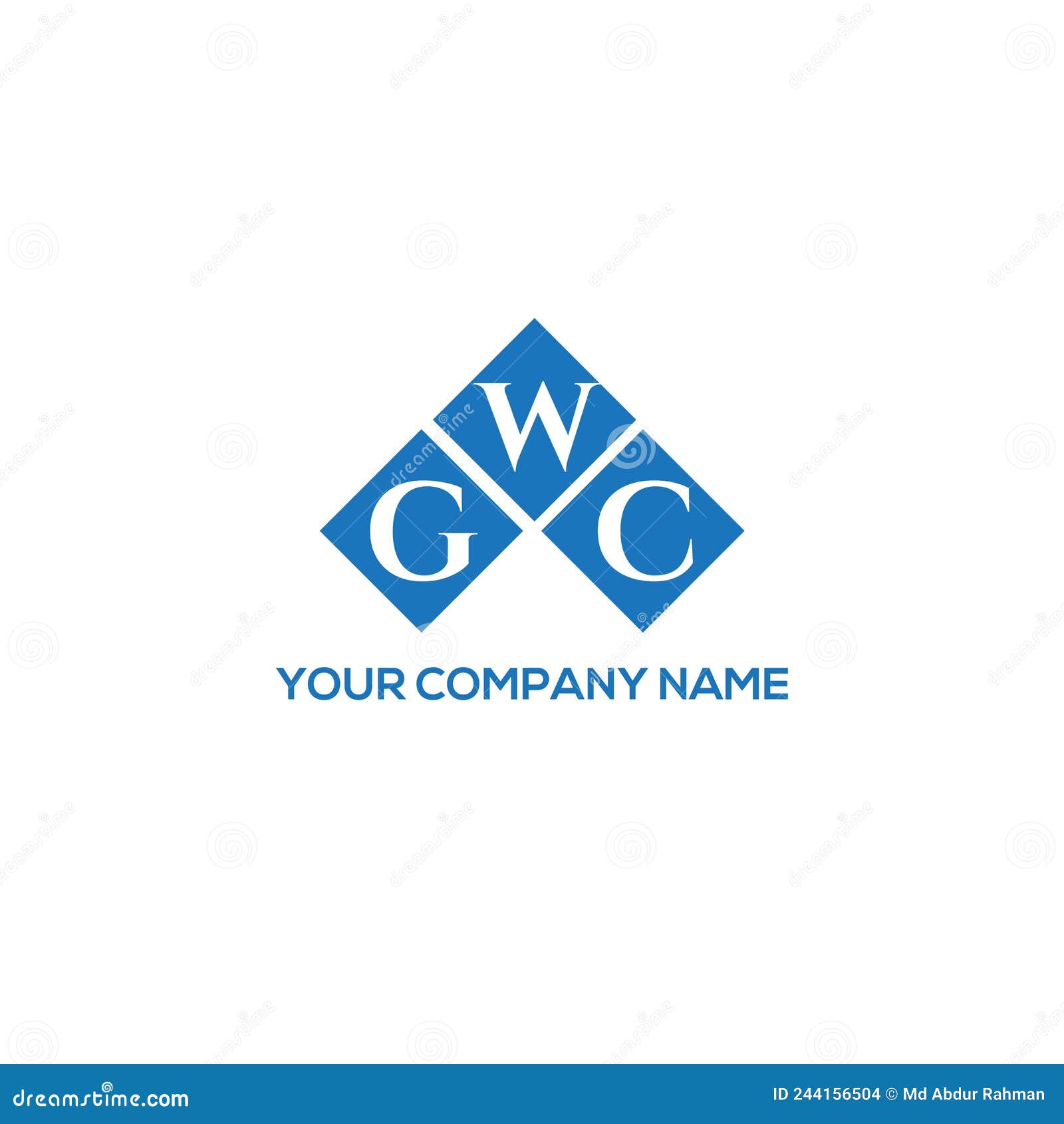 GWC Letter Logo Design on White Background. GWC Creative Initials ...