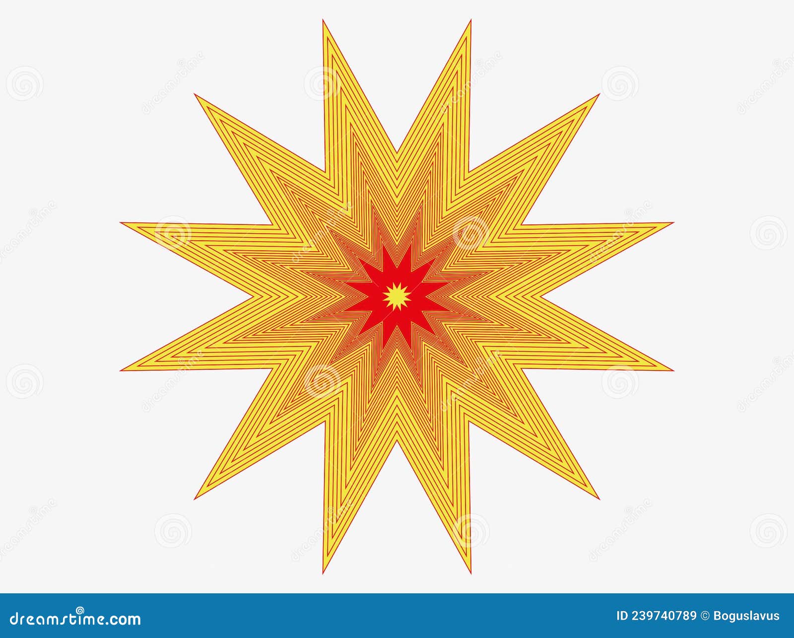 Graphics Depicting a Twelve-pointed Star. Stock Illustration ...