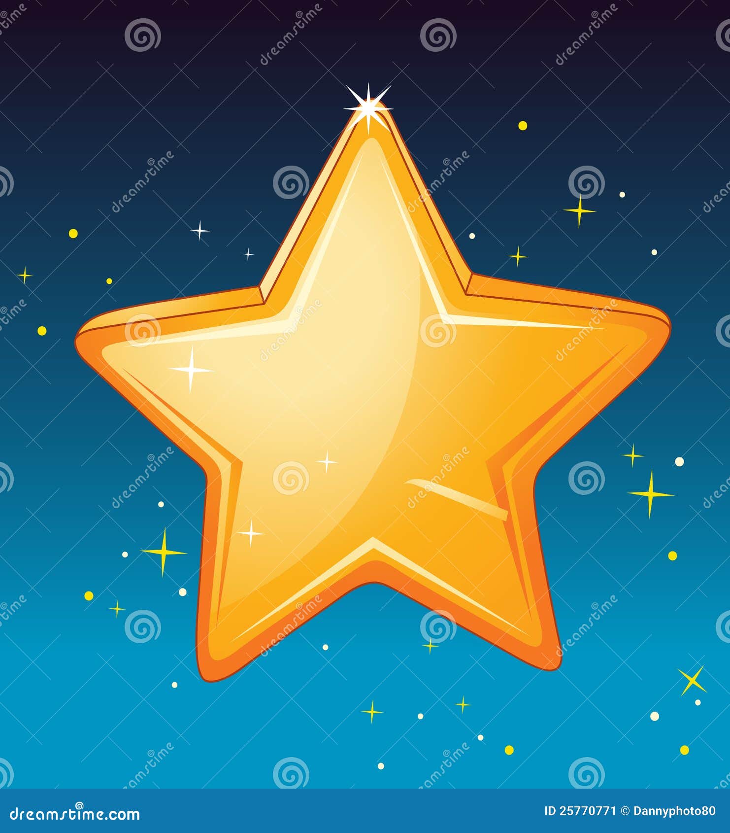 Gwiazda ilustracji. Ilustracja złożonej z gwiazda, złoty - 25770771