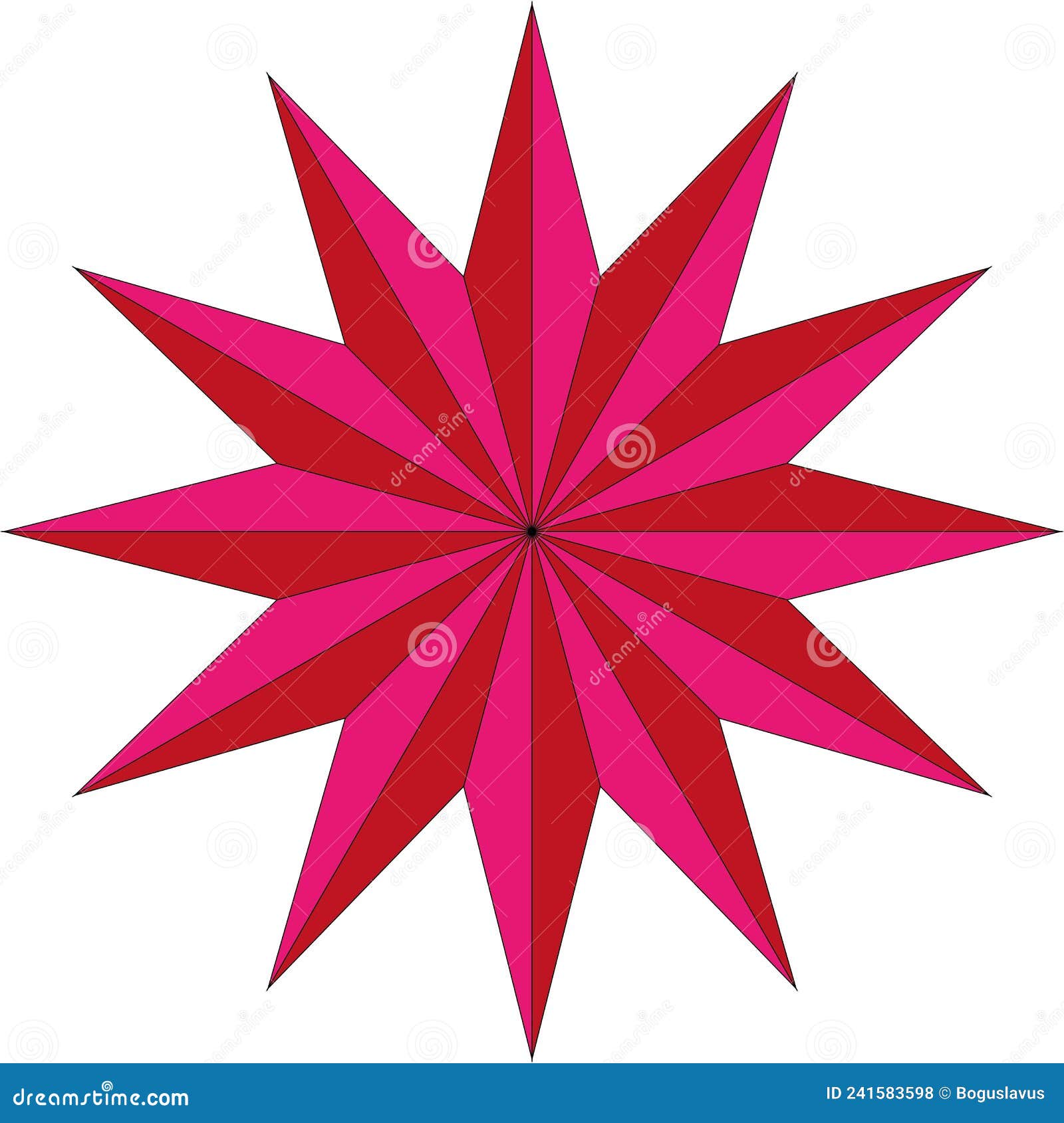Graphics Showing a Star with Twelve Points. Stock Vector - Illustration ...