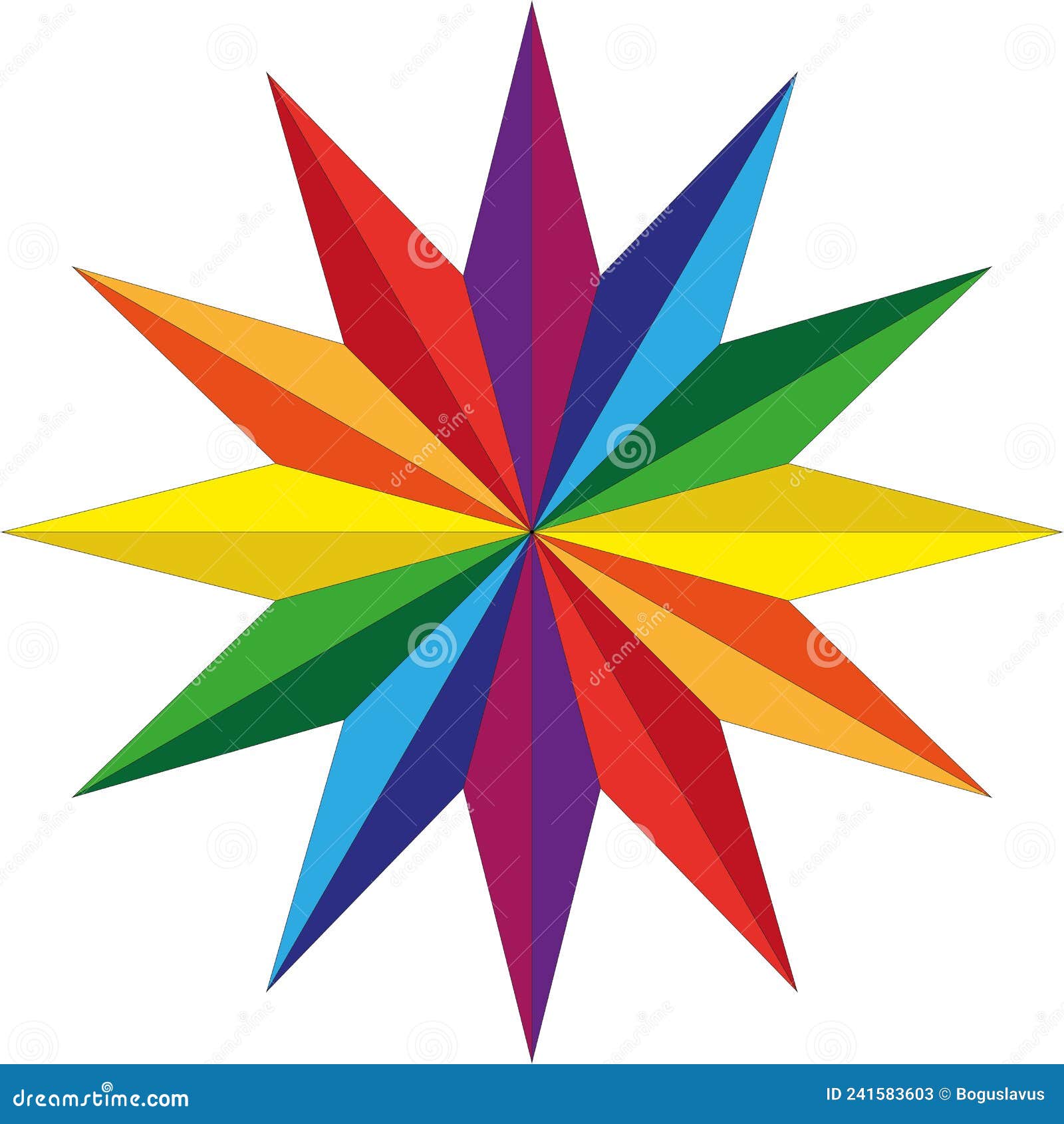 Graphics Showing a Star with Twelve Points. Stock Vector - Illustration ...