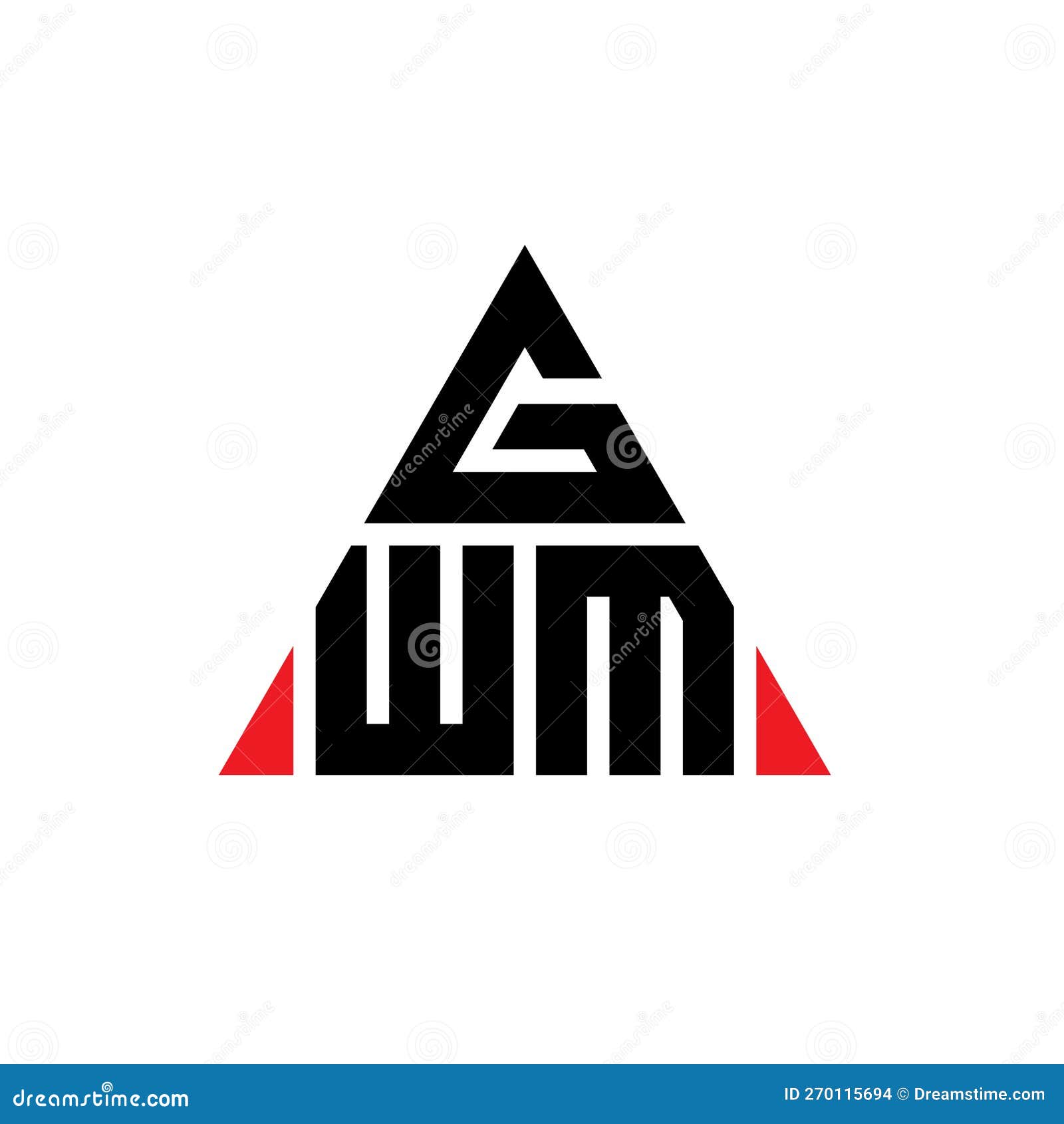 GWM Triangle Letter Logo Design with Triangle Shape. GWM Triangle Logo ...