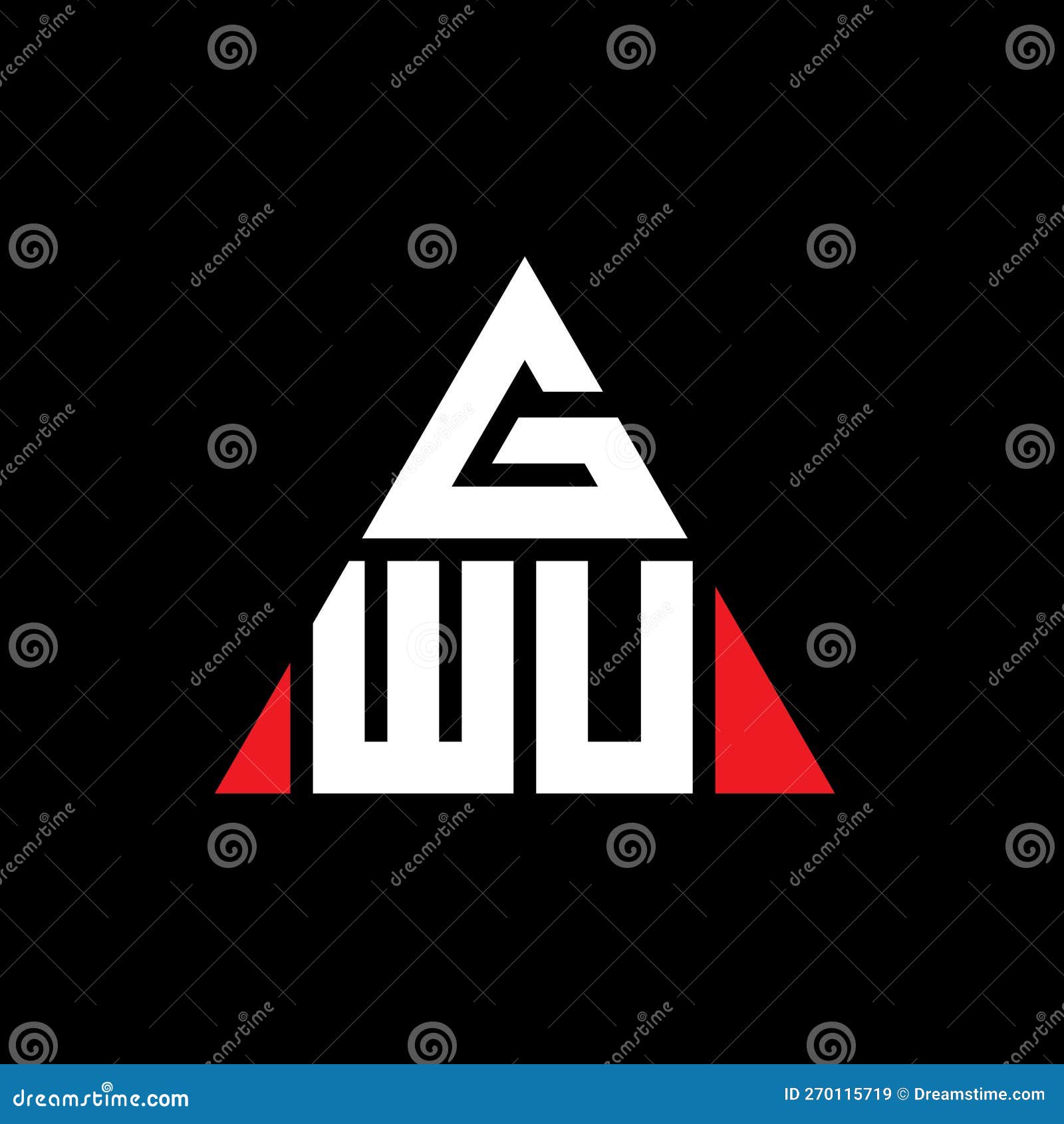 GWU Triangle Letter Logo Design with Triangle Shape. GWU Triangle Logo ...