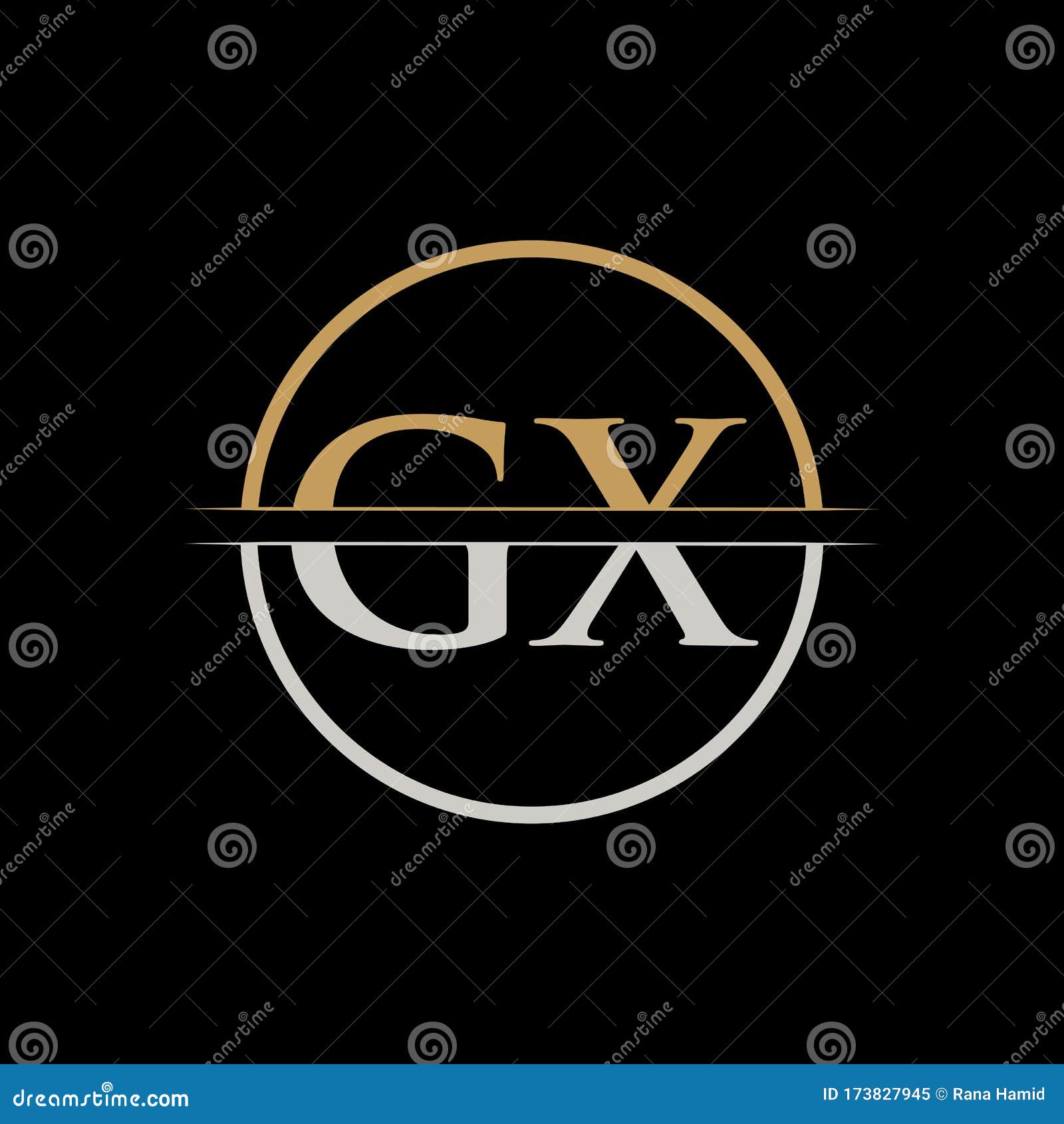GX Letter Type Logo Design Vector Template. Initial Letter GX Logo ...