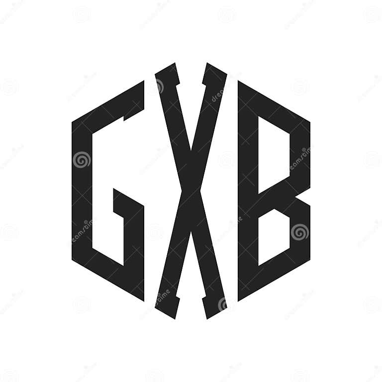 GXB Logo Design. Initial Letter GXB Monogram Logo Using Hexagon Shape ...