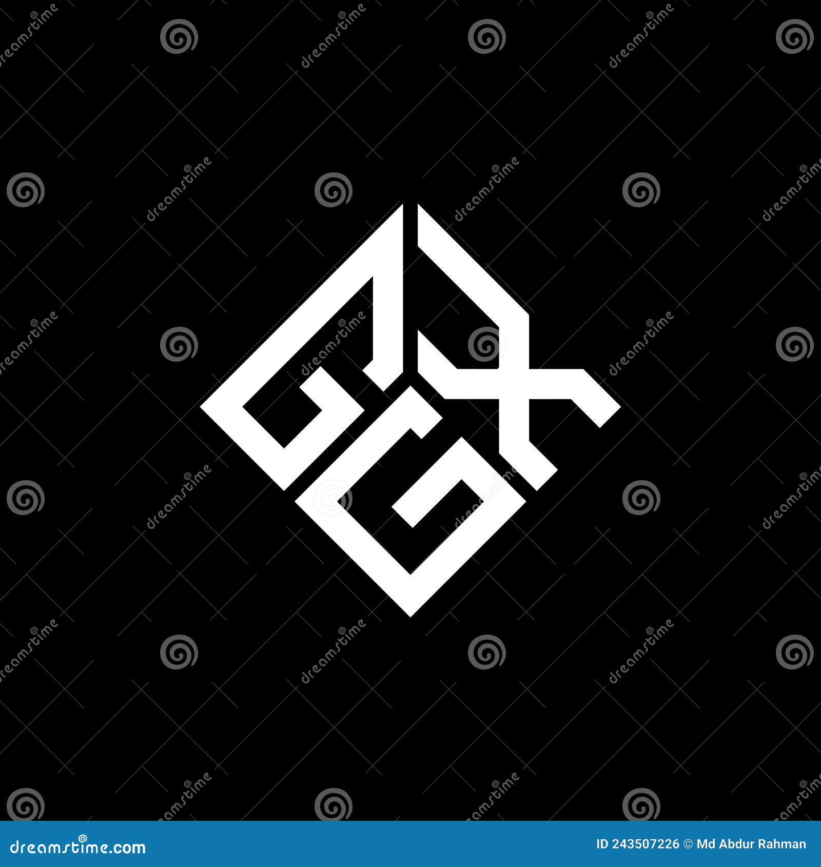 GXG Letter Logo Design on Black Background. GXG Creative Initials ...