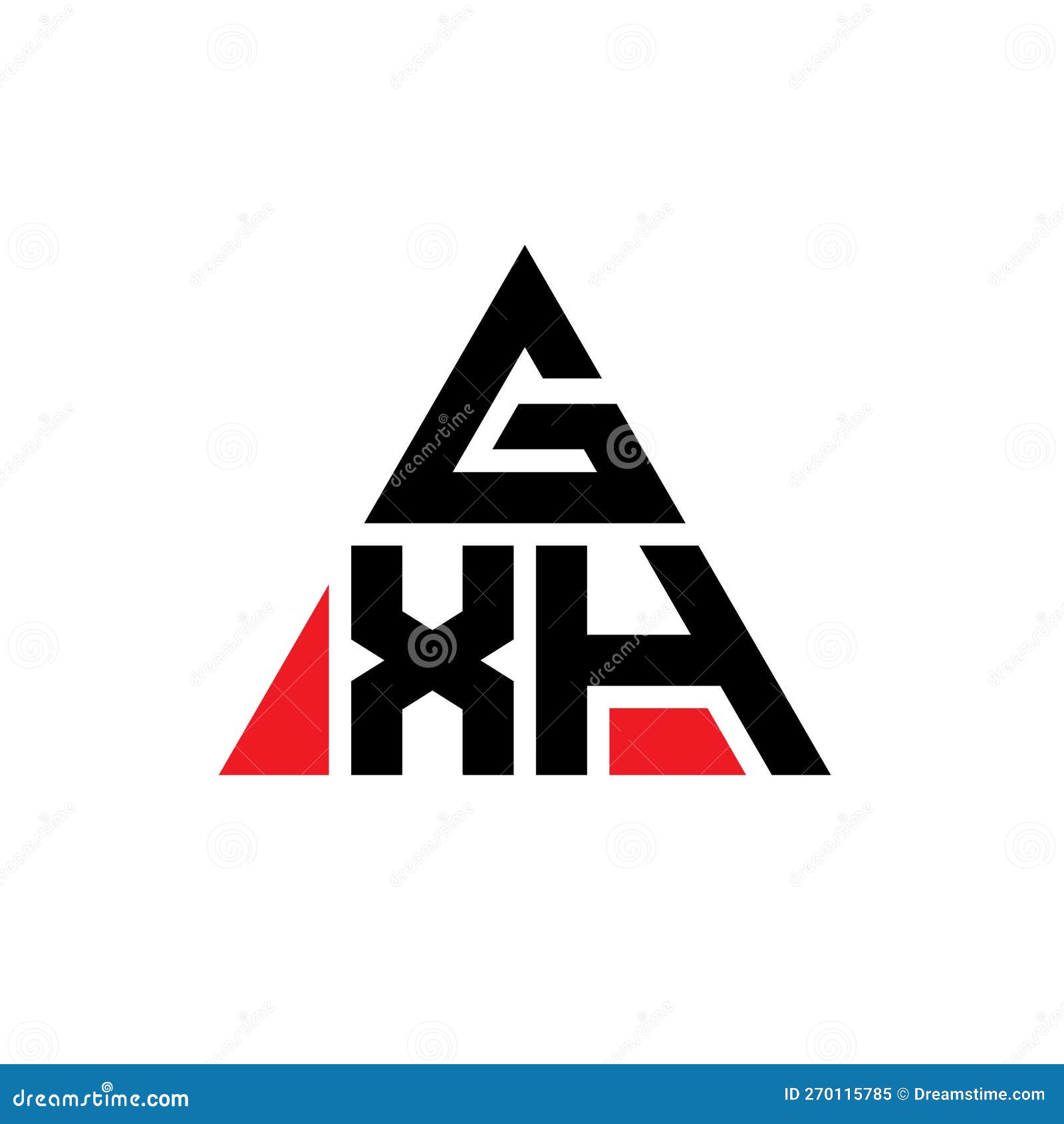 GXH Triangle Letter Logo Design with Triangle Shape. GXH Triangle Logo ...