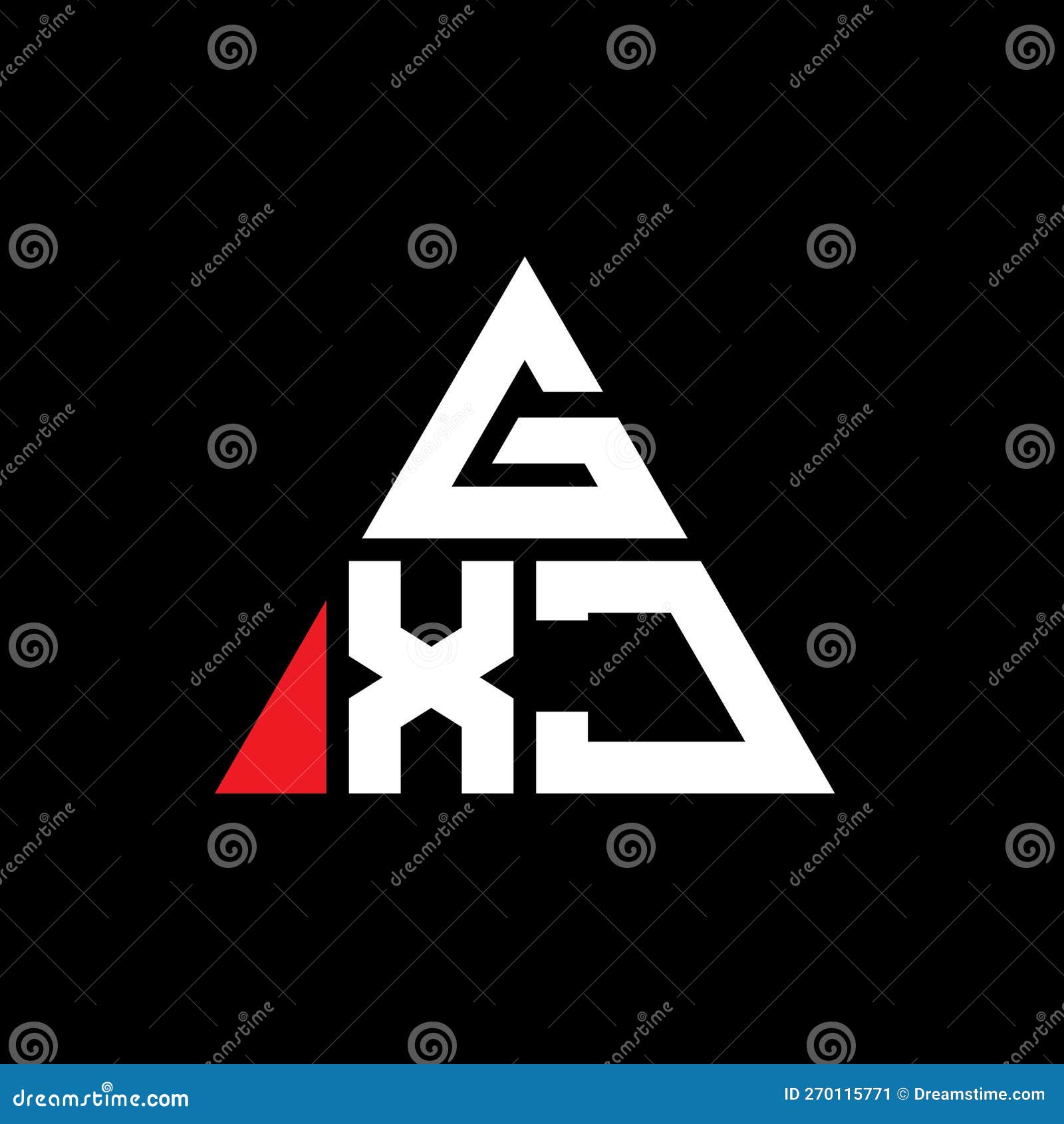 GXJ Triangle Letter Logo Design with Triangle Shape. GXJ Triangle Logo ...