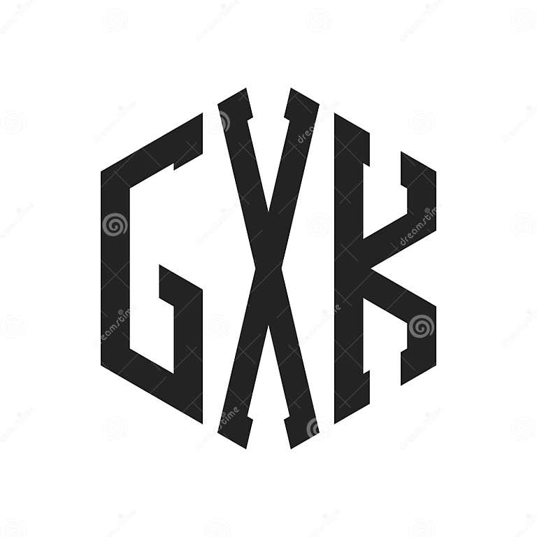GXK Logo Design. Initial Letter GXK Monogram Logo Using Hexagon Shape ...