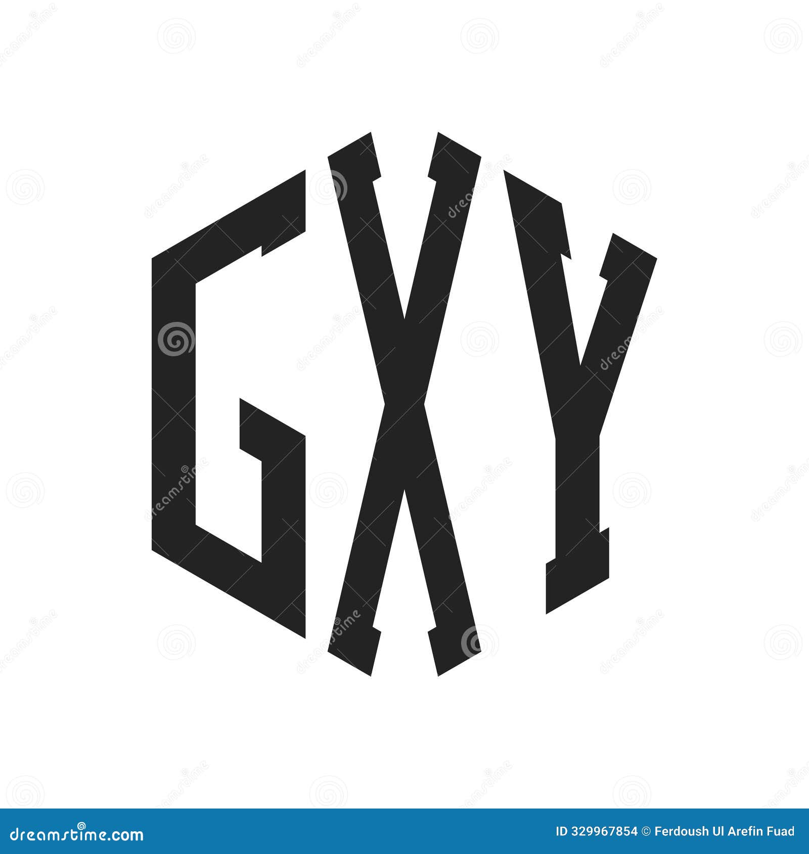 GXY Logo Design. Initial Letter GXY Monogram Logo Using Hexagon Shape ...