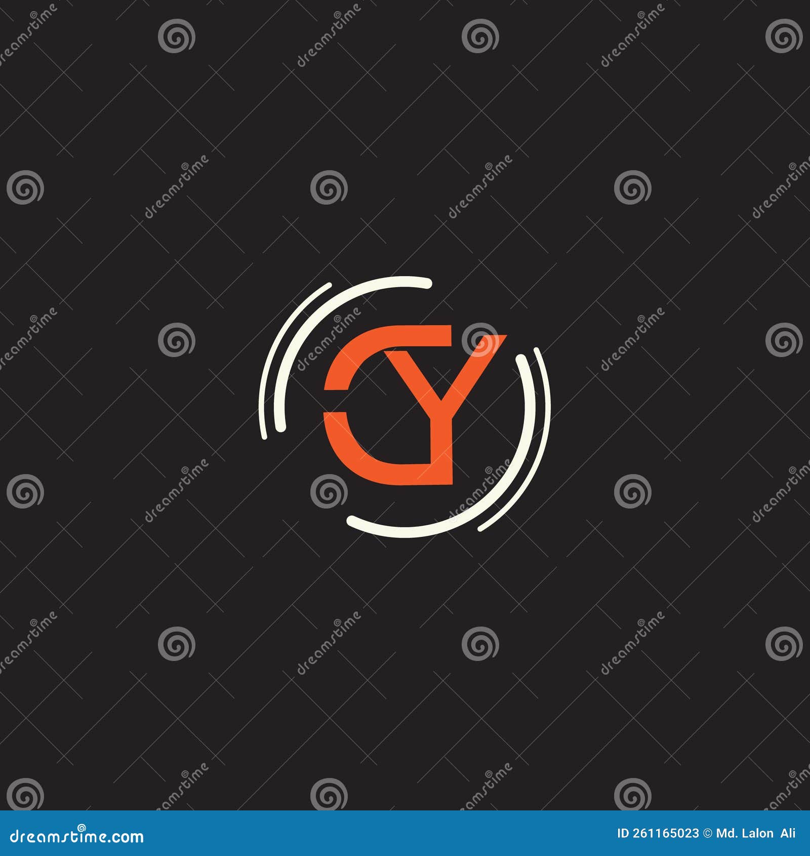 GY Text Logo Design stock vector. Illustration of label - 261165023