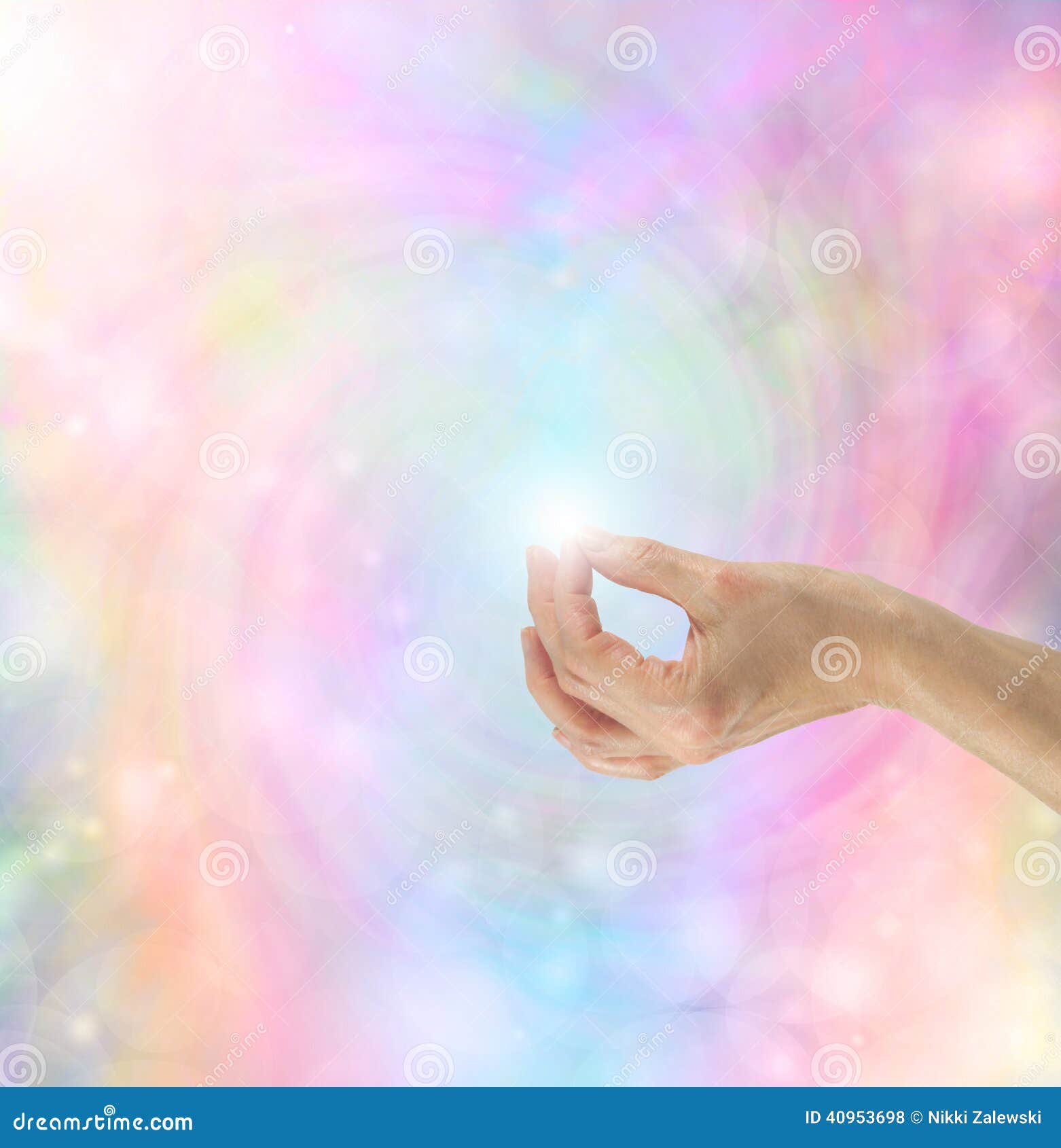 Gyan Mudra Hand Yoga Calm Peace Blue Water Background Royalty-Free ...