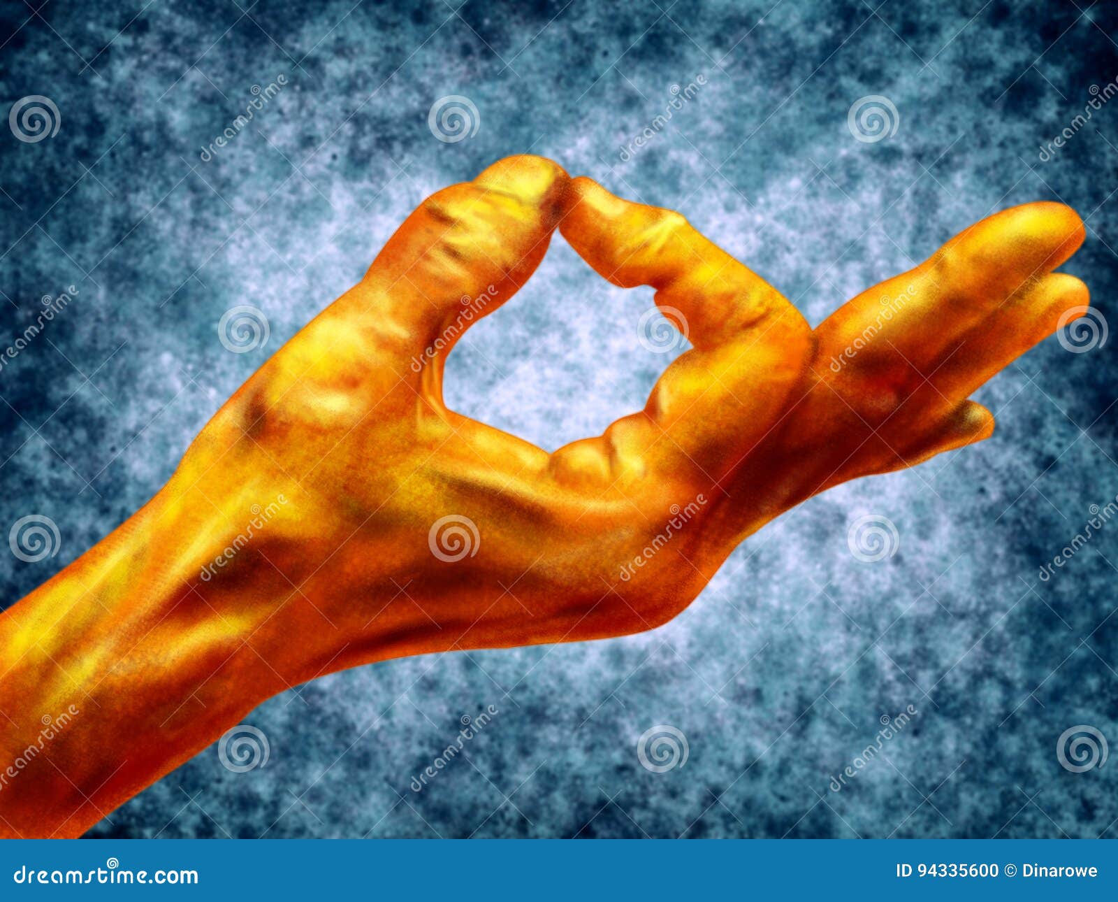 Gyan Mudra stock illustration. Illustration of relief - 94335600