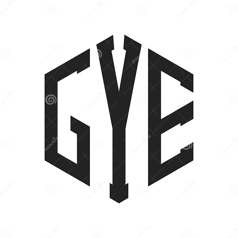 GYE Logo Design. Initial Letter GYE Monogram Logo Using Hexagon Shape ...
